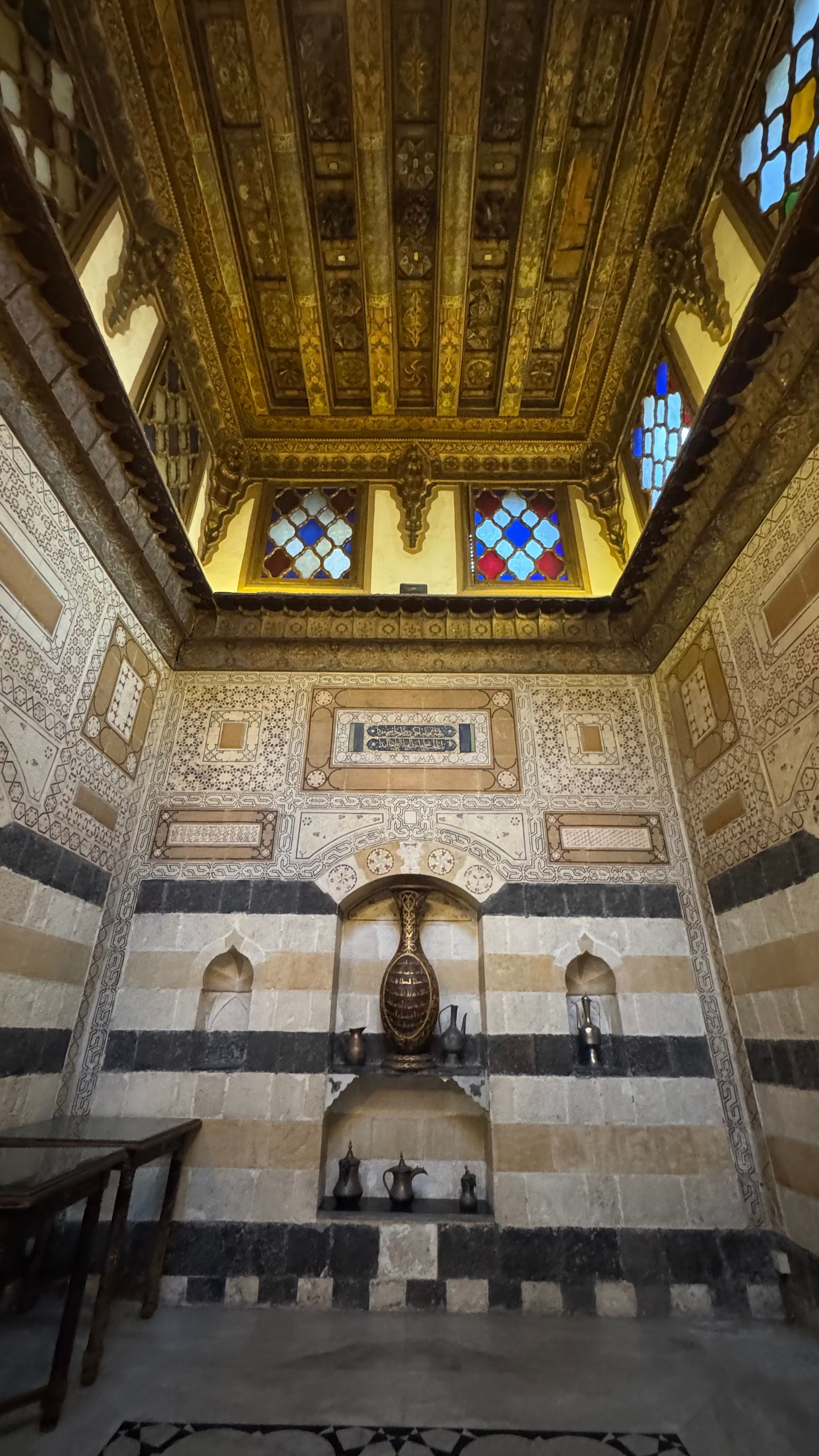 Ornate Interior with Stained Glass in Damascus · Free Stock Photo