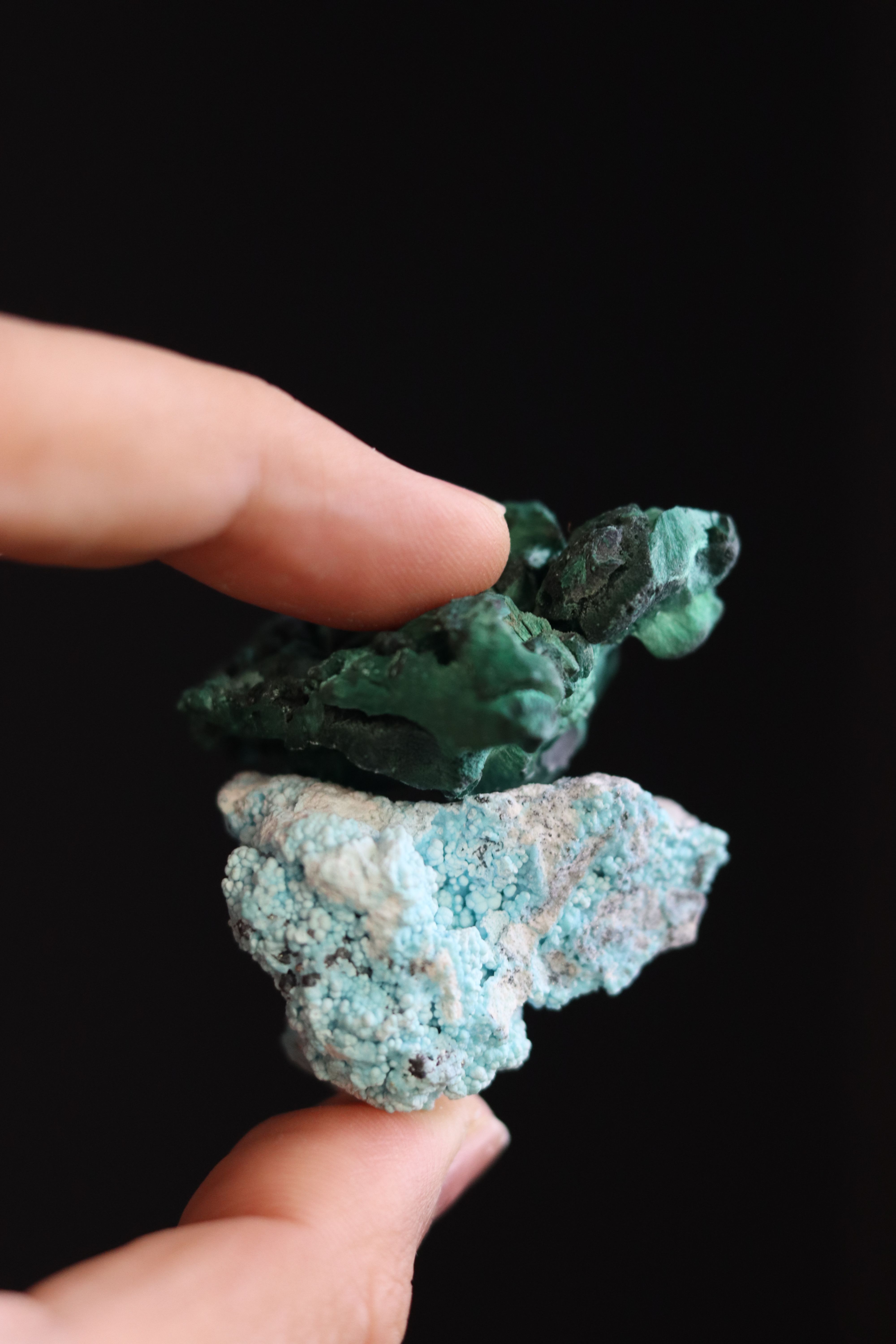 Close-up of Malachite and Turquoise Minerals · Free Stock Photo