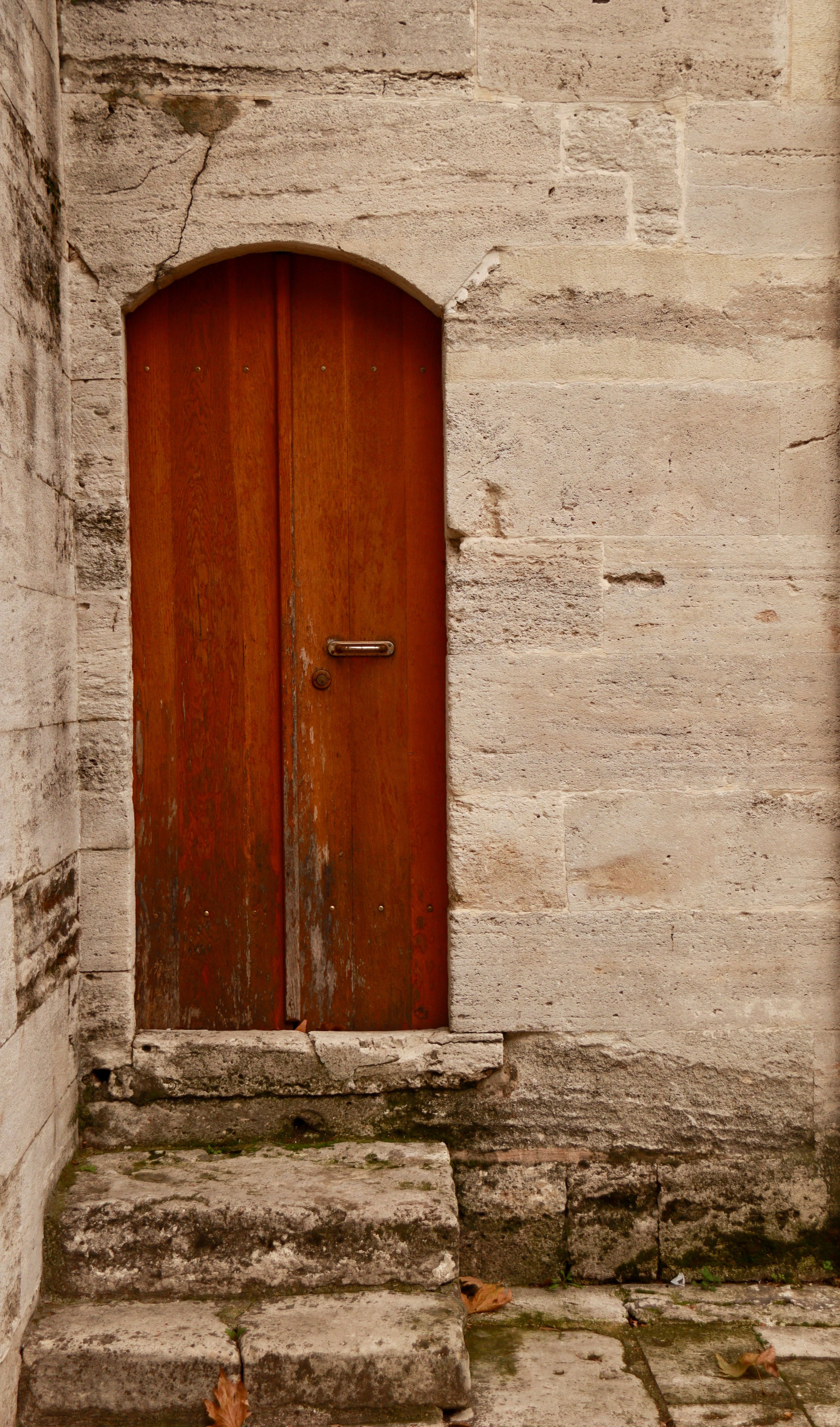 Rustic Wooden Door in Stone Wall Image · Free Stock Photo