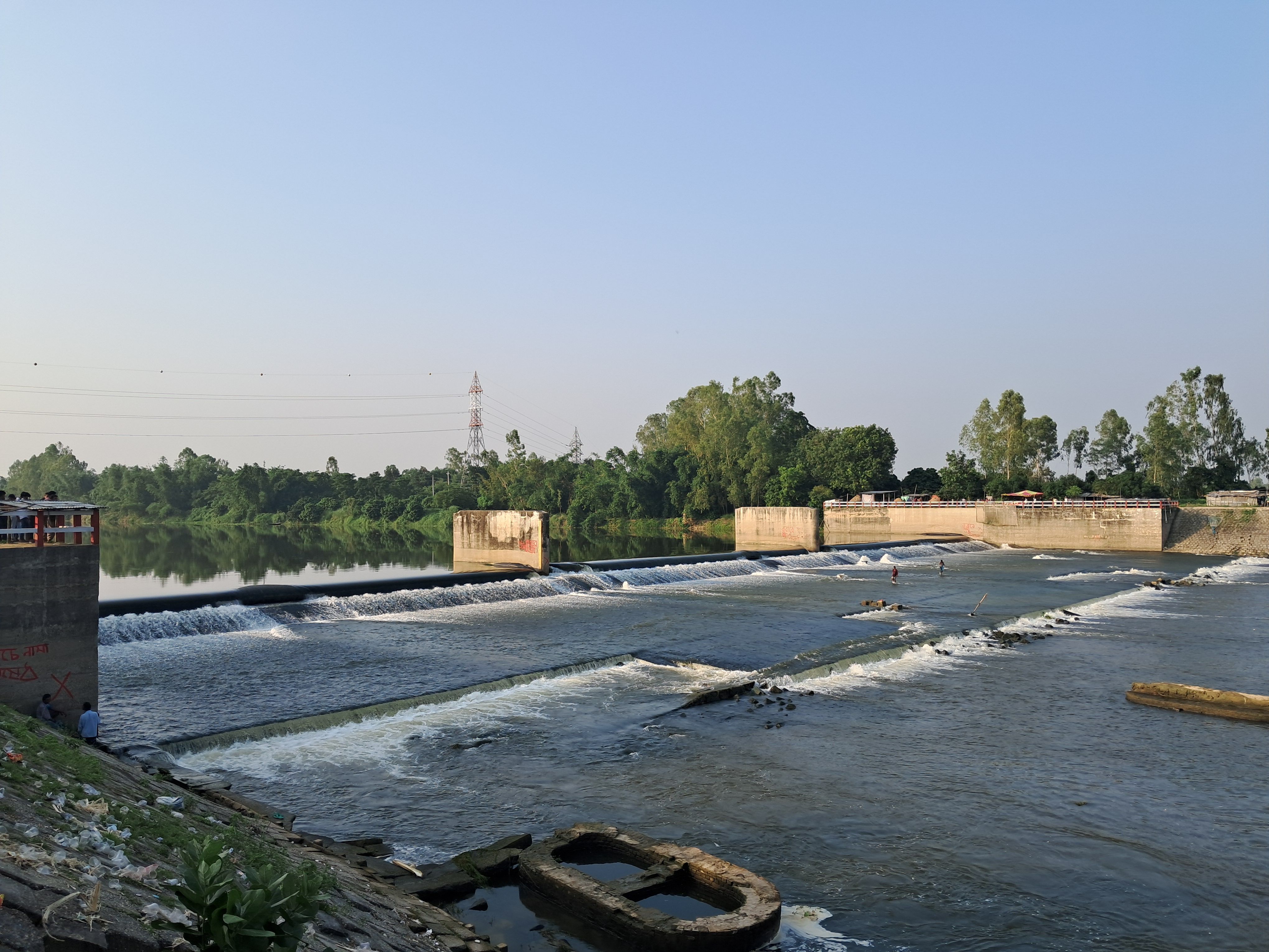 Scenic Water Dam with Flowing River · Free Stock Photo