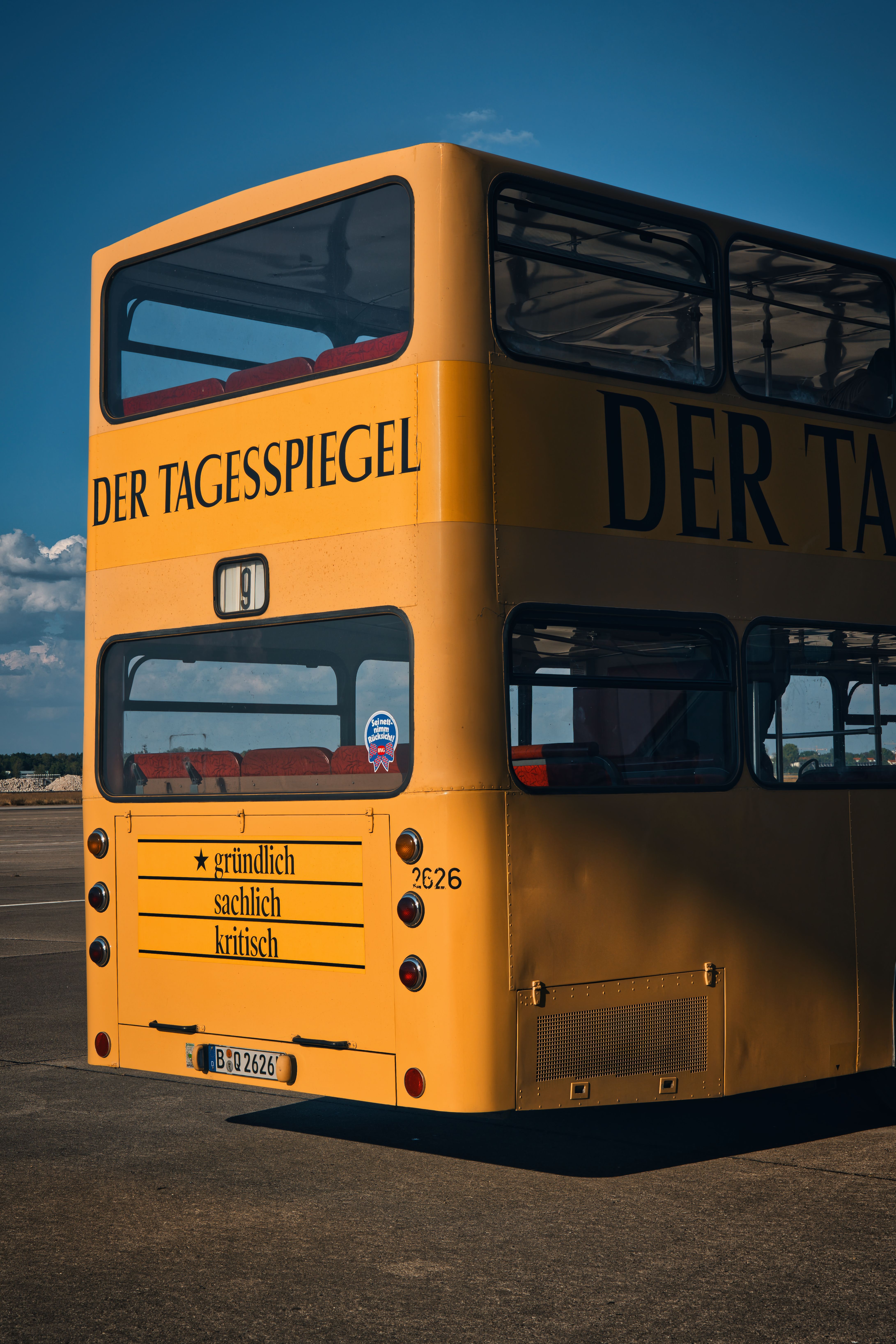 Vintage Yellow Double-Decker Bus in Berlin · Free Stock Photo