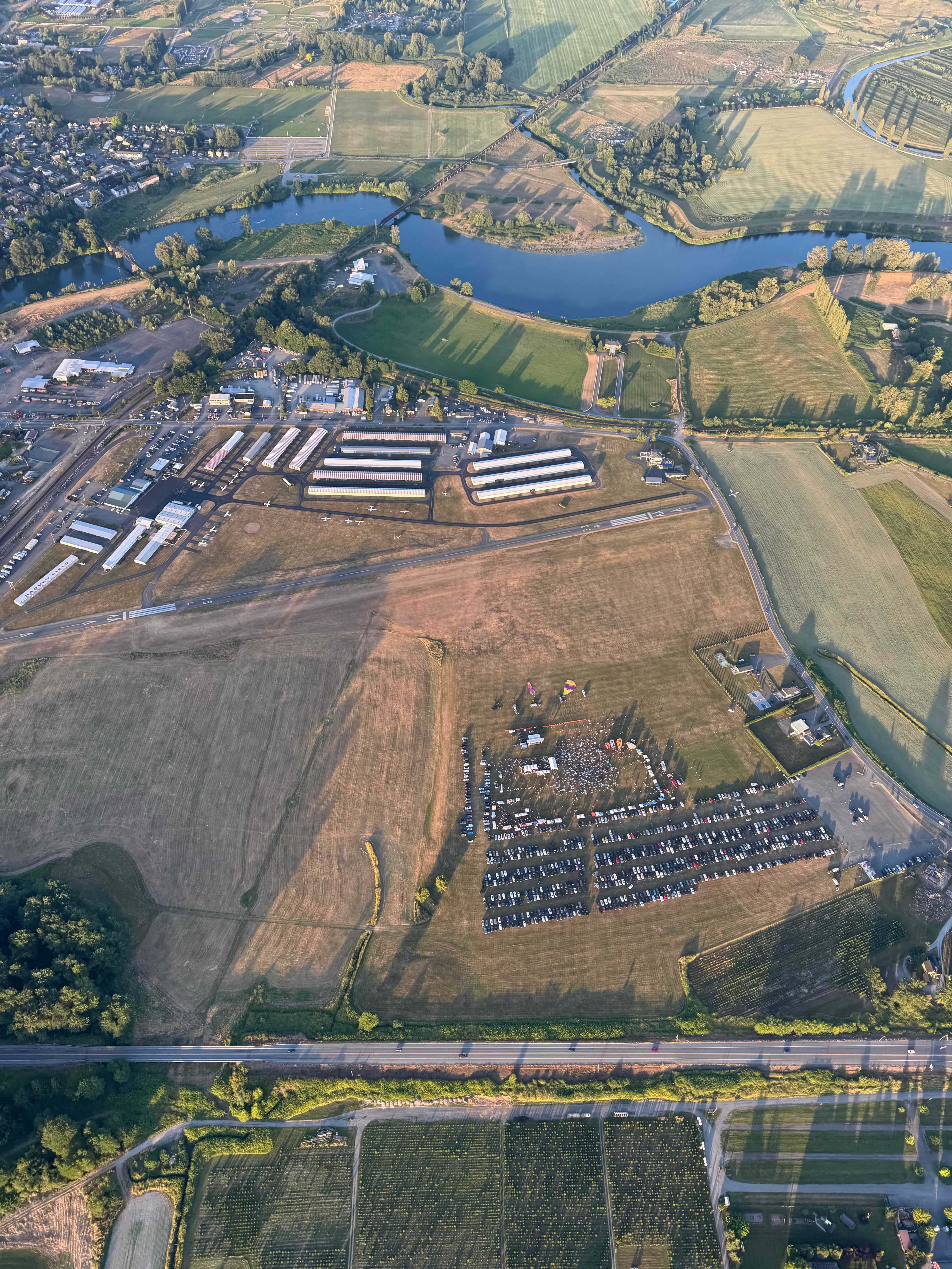 Aerial View of Countryside and Industrial Area · Free Stock Photo