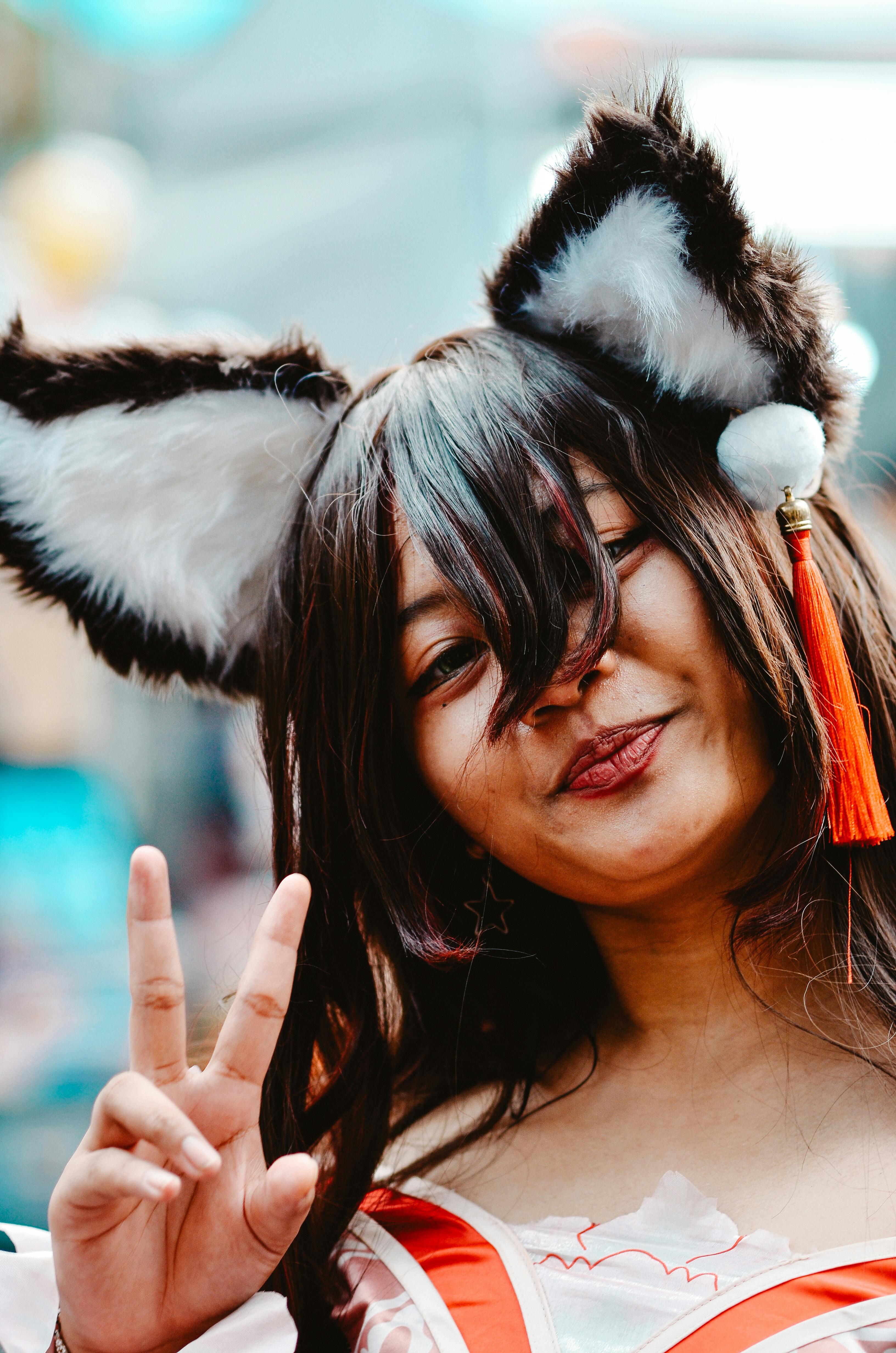 Cosplayer in Fox Ears at Bandung Anime Event · Free Stock Photo