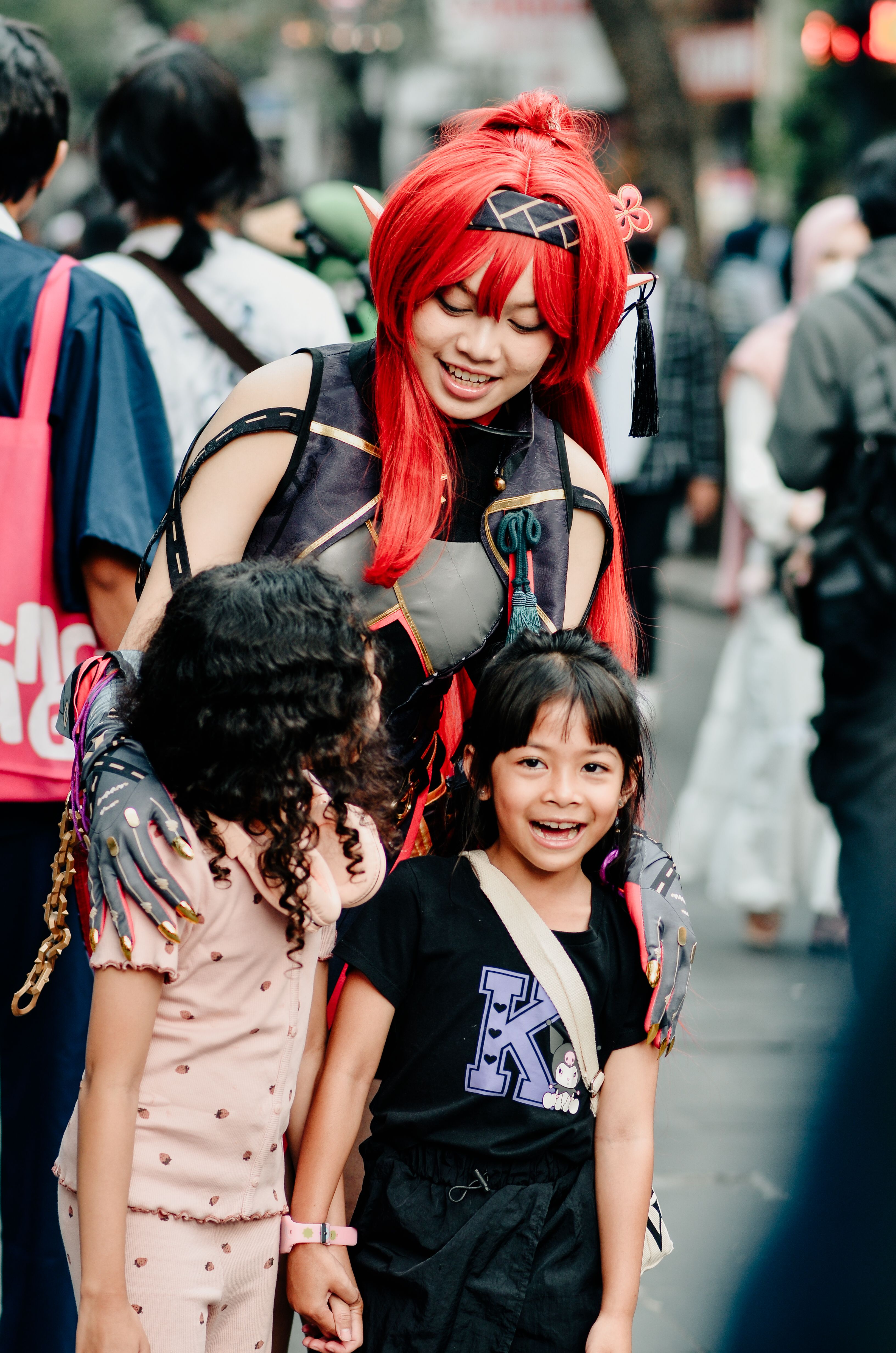Cosplay Event in Bandung: Cheerful Group Pose · Free Stock Photo