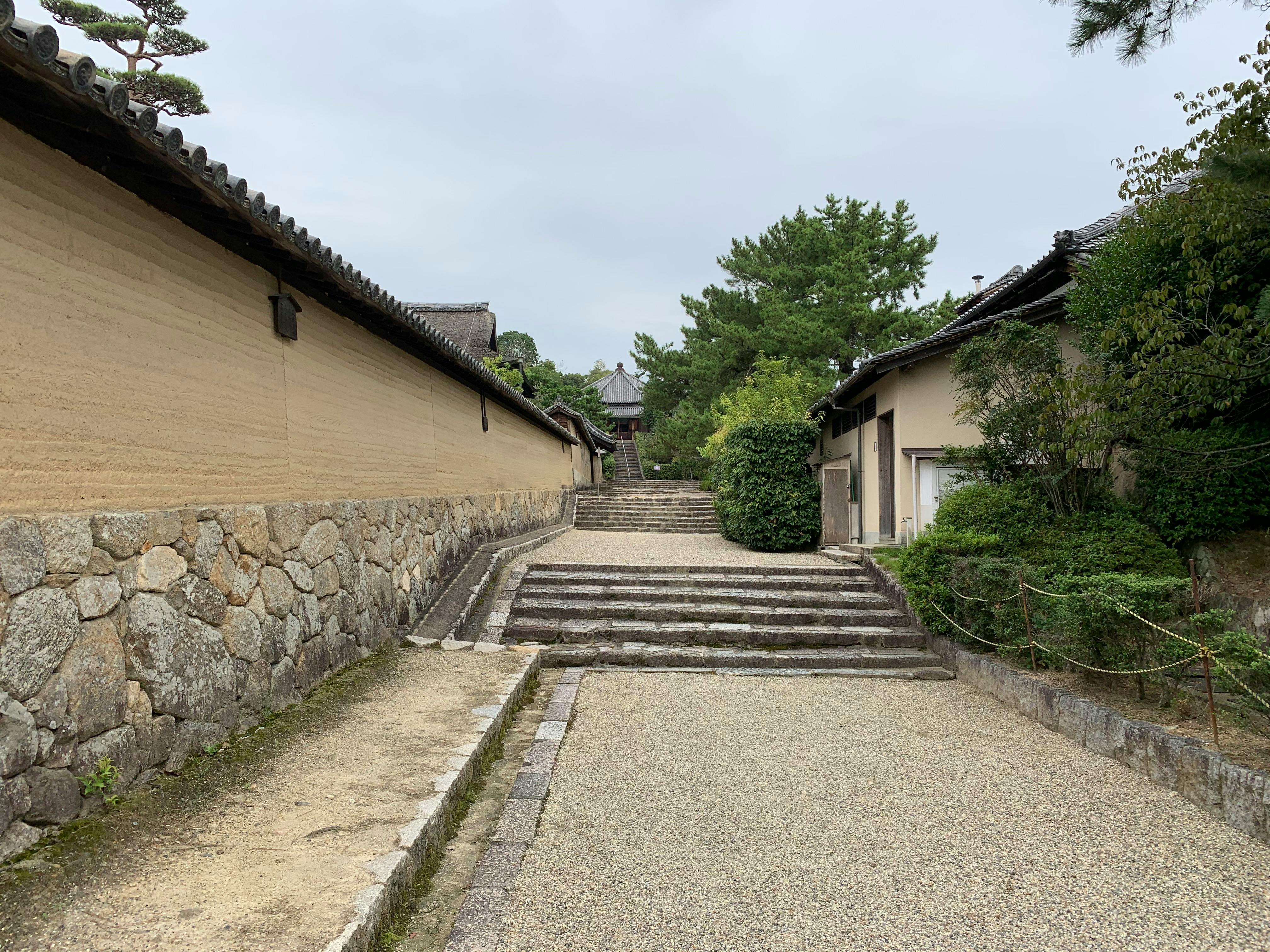 Historic Japanese Pathway with Stone Wall · Free Stock Photo