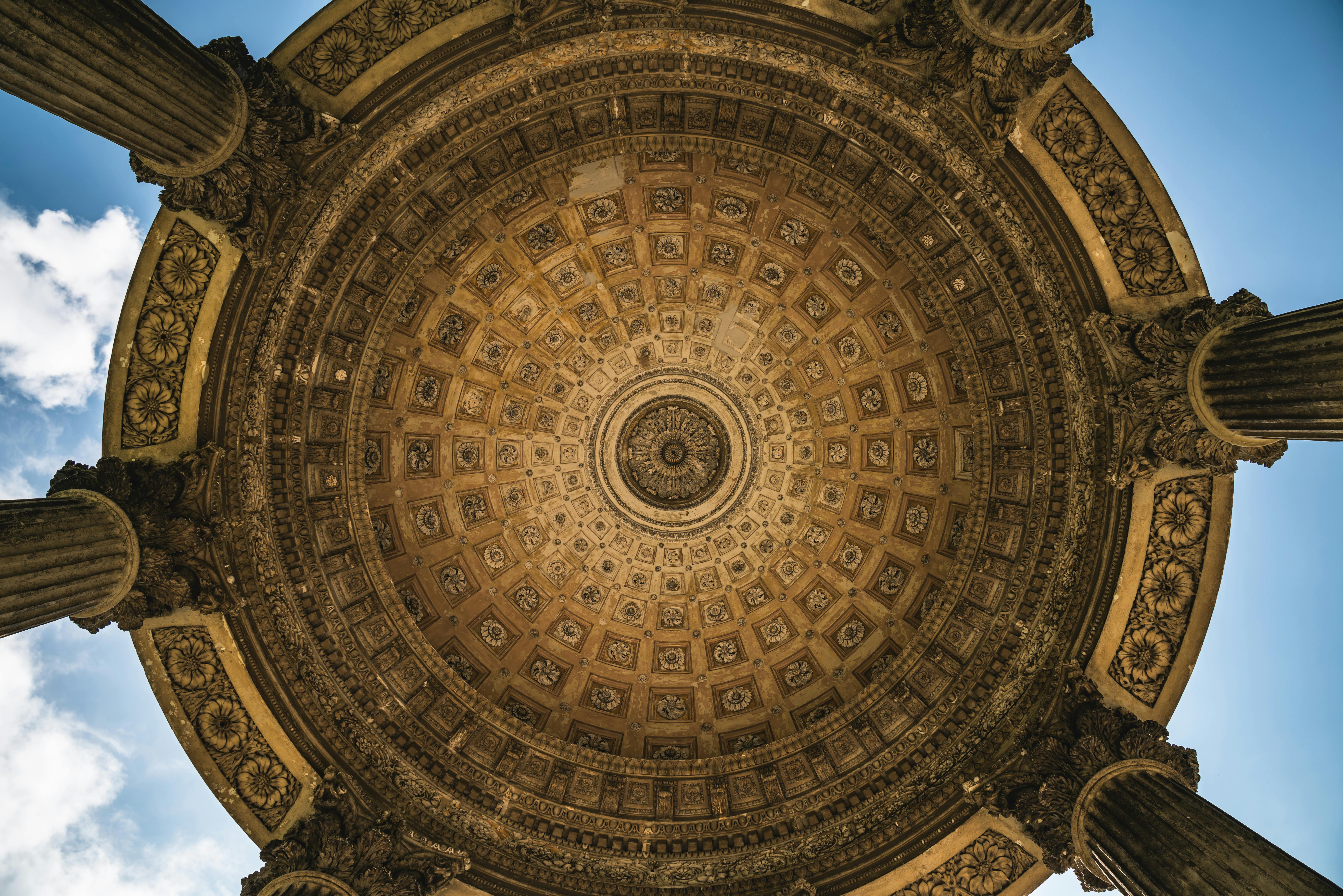 Ornate Ceiling of Laxenburg Castle Dome · Free Stock Photo
