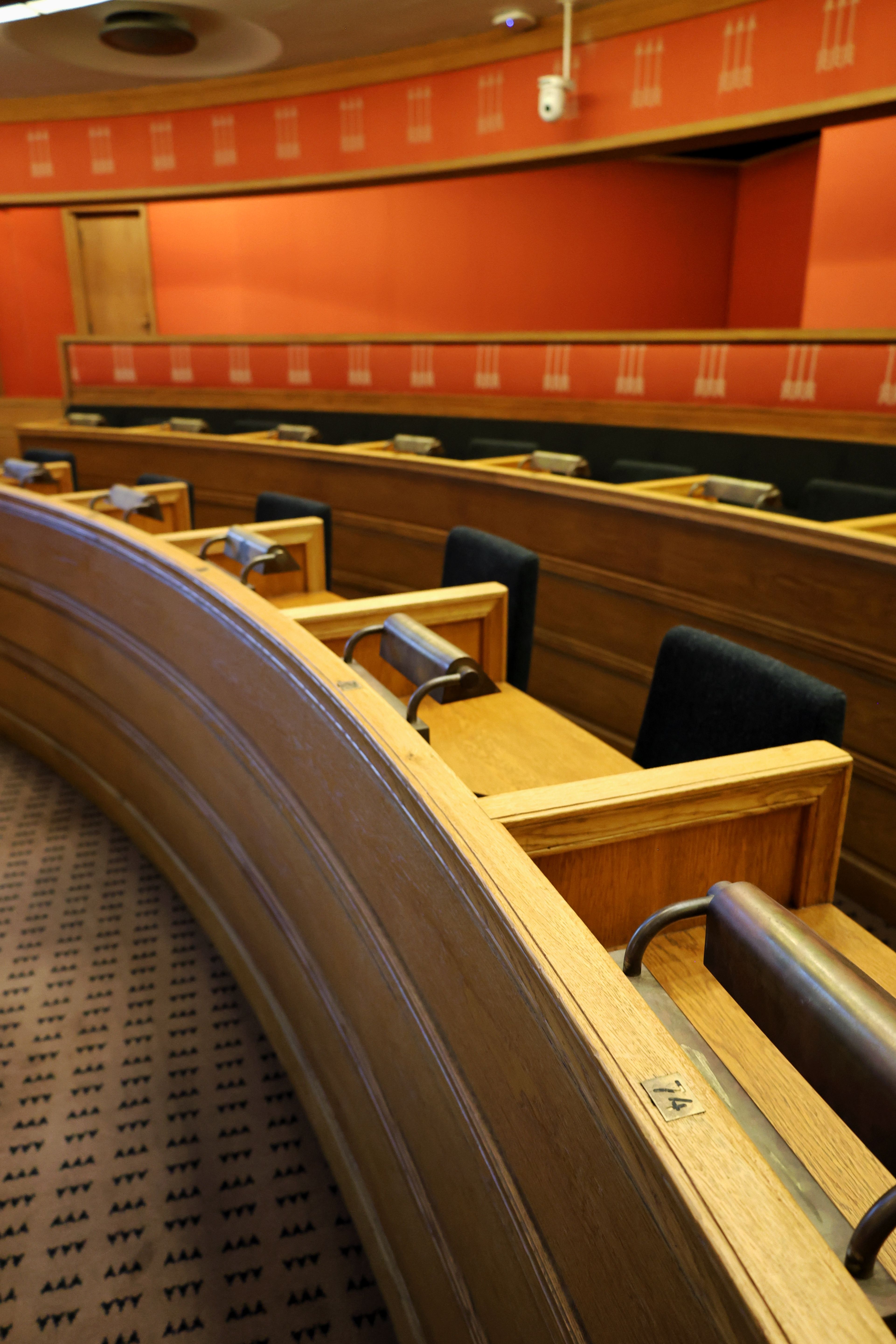 Wooden Interior of a Courthouse · Free Stock Photo