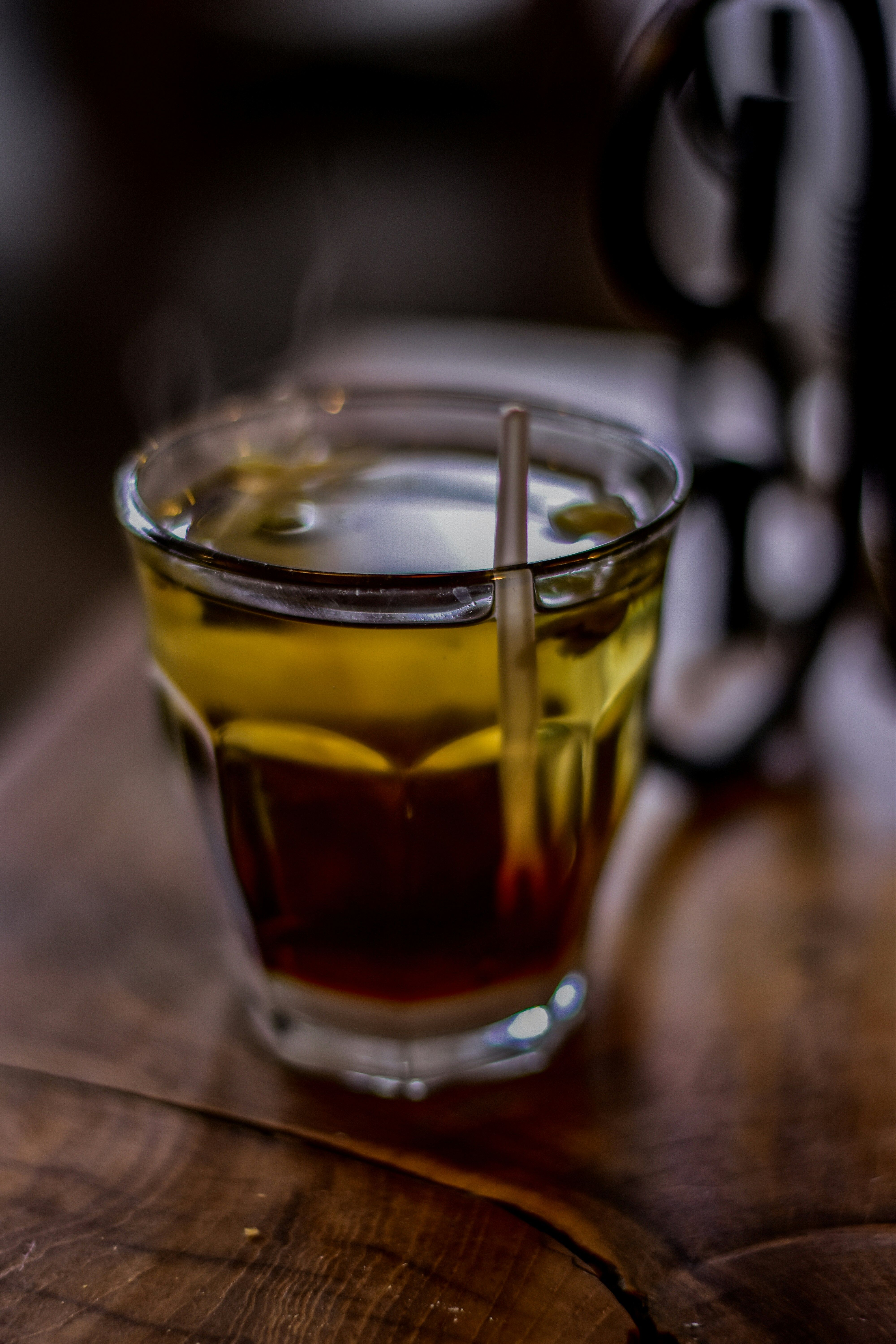 Close-up of Steaming Hot Tea in Glass Cup · Free Stock Photo