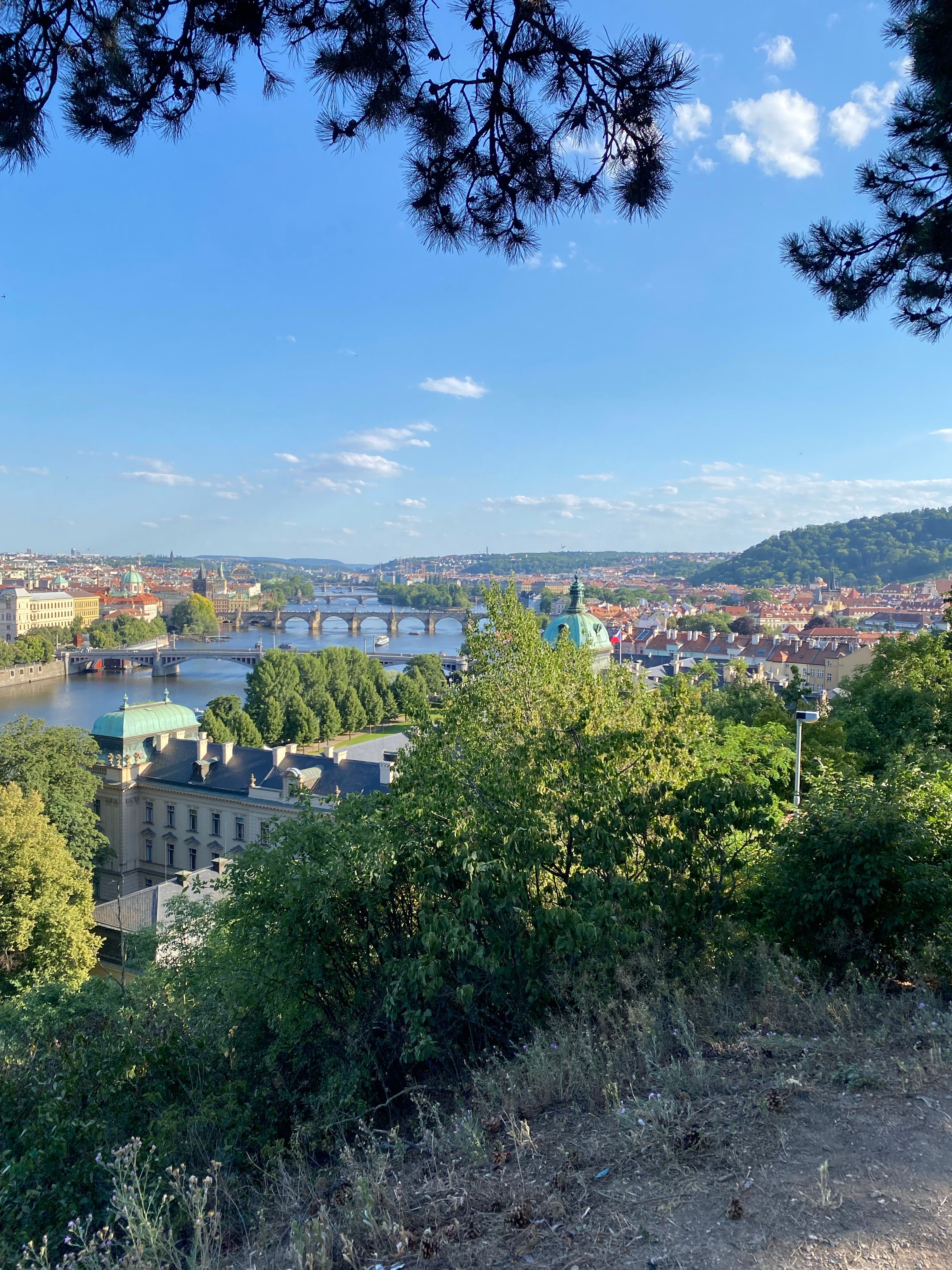 Scenic View of Prague With Iconic Bridges · Free Stock Photo