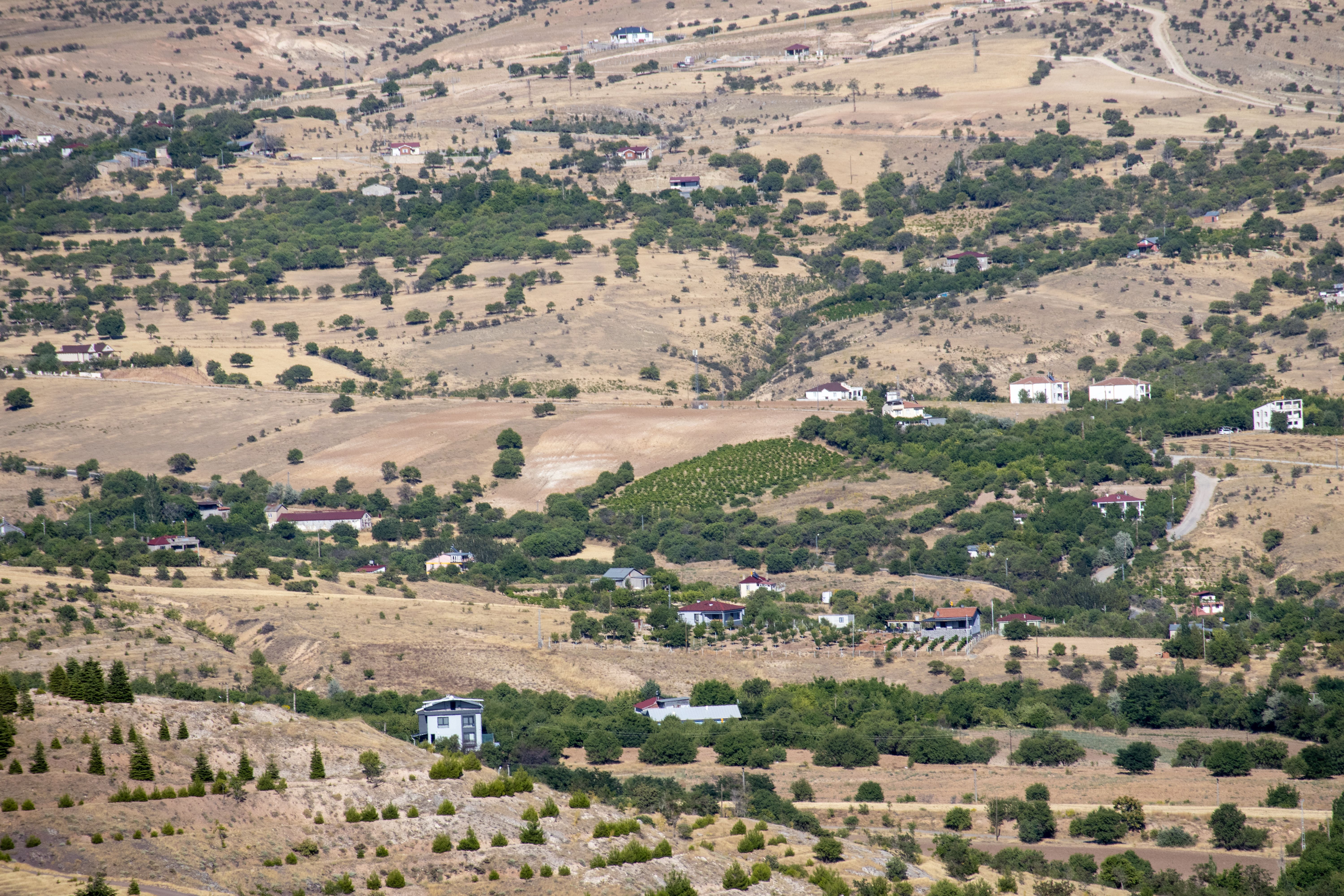 Aerial View of Rural Landscape in Elazığ, Türkiye · Free Stock Photo