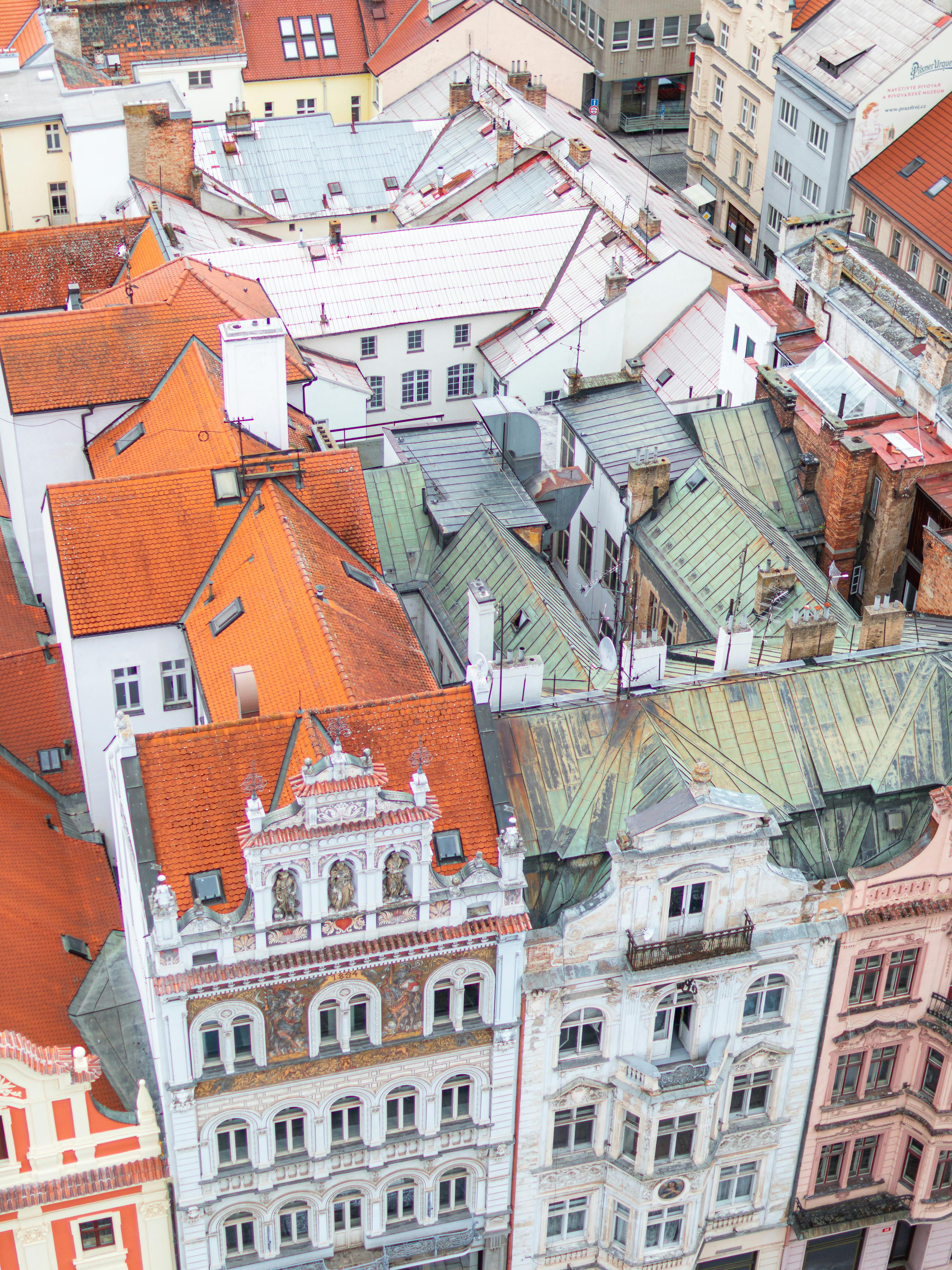 Colorful Rooftops of Historical Plzeň · Free Stock Photo