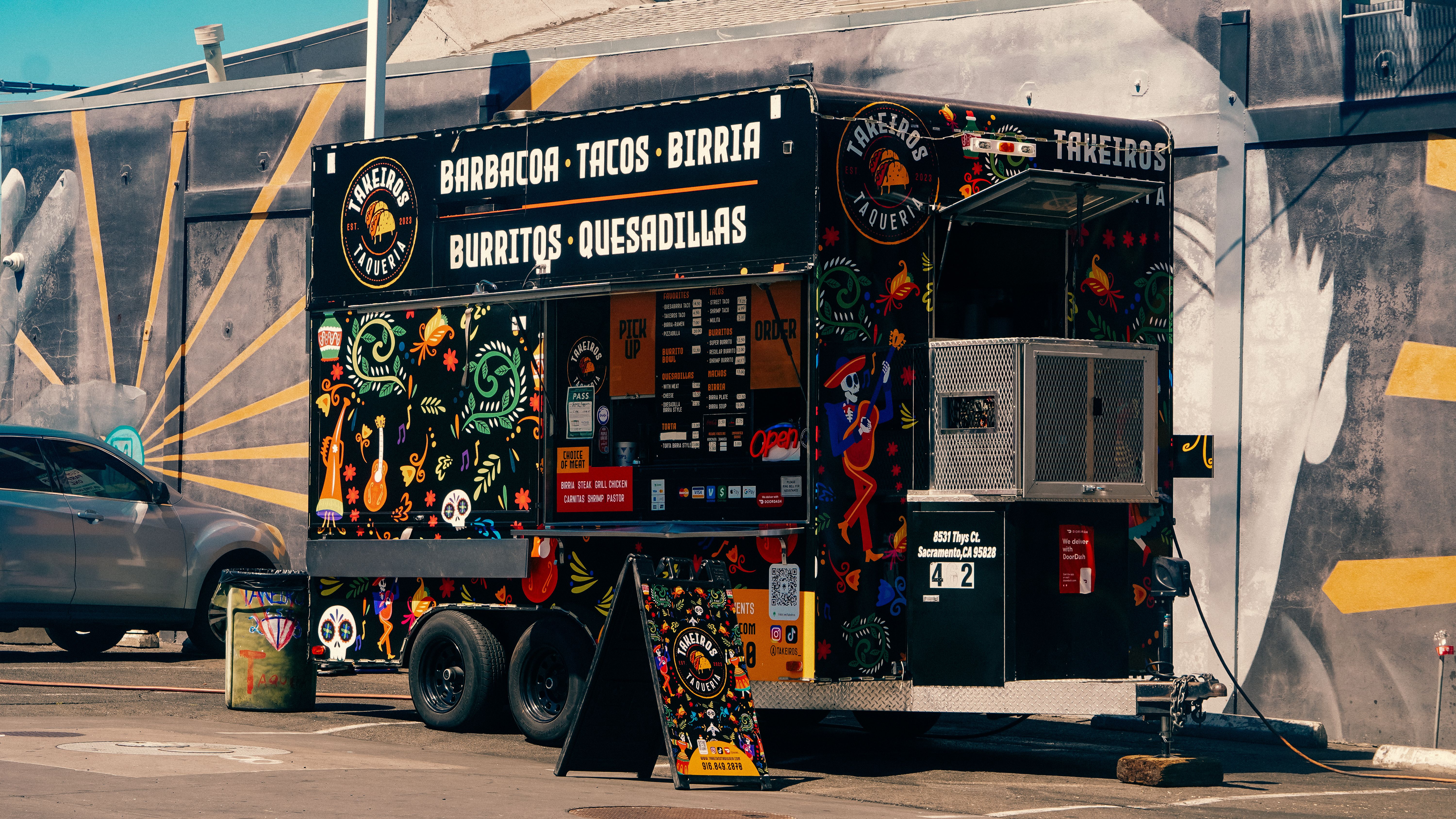 Colorful Mexican Food Truck in Urban Setting · Free Stock Photo