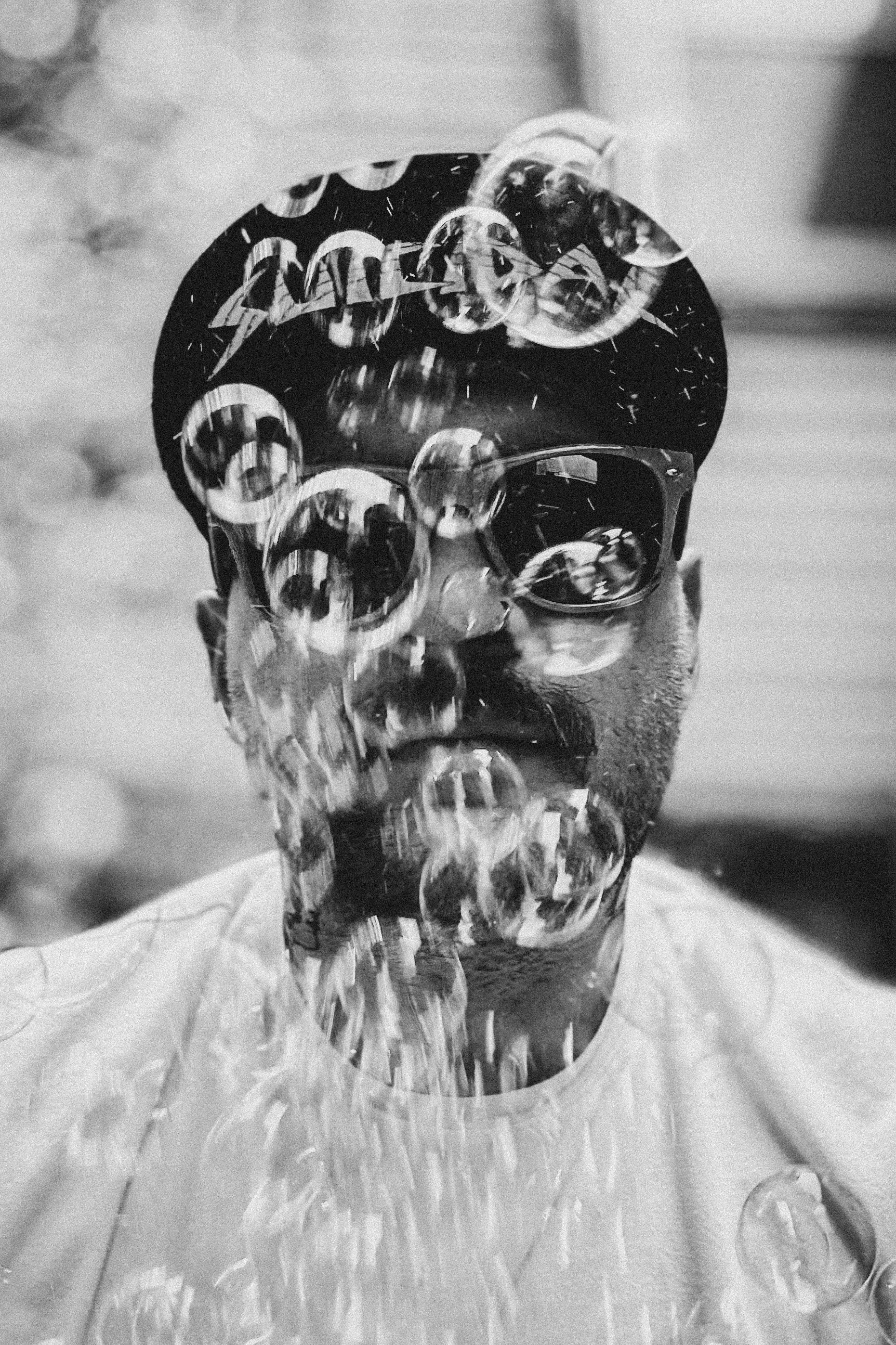 Artistic Portrait with Bubbles and Sunglasses · Free Stock Photo