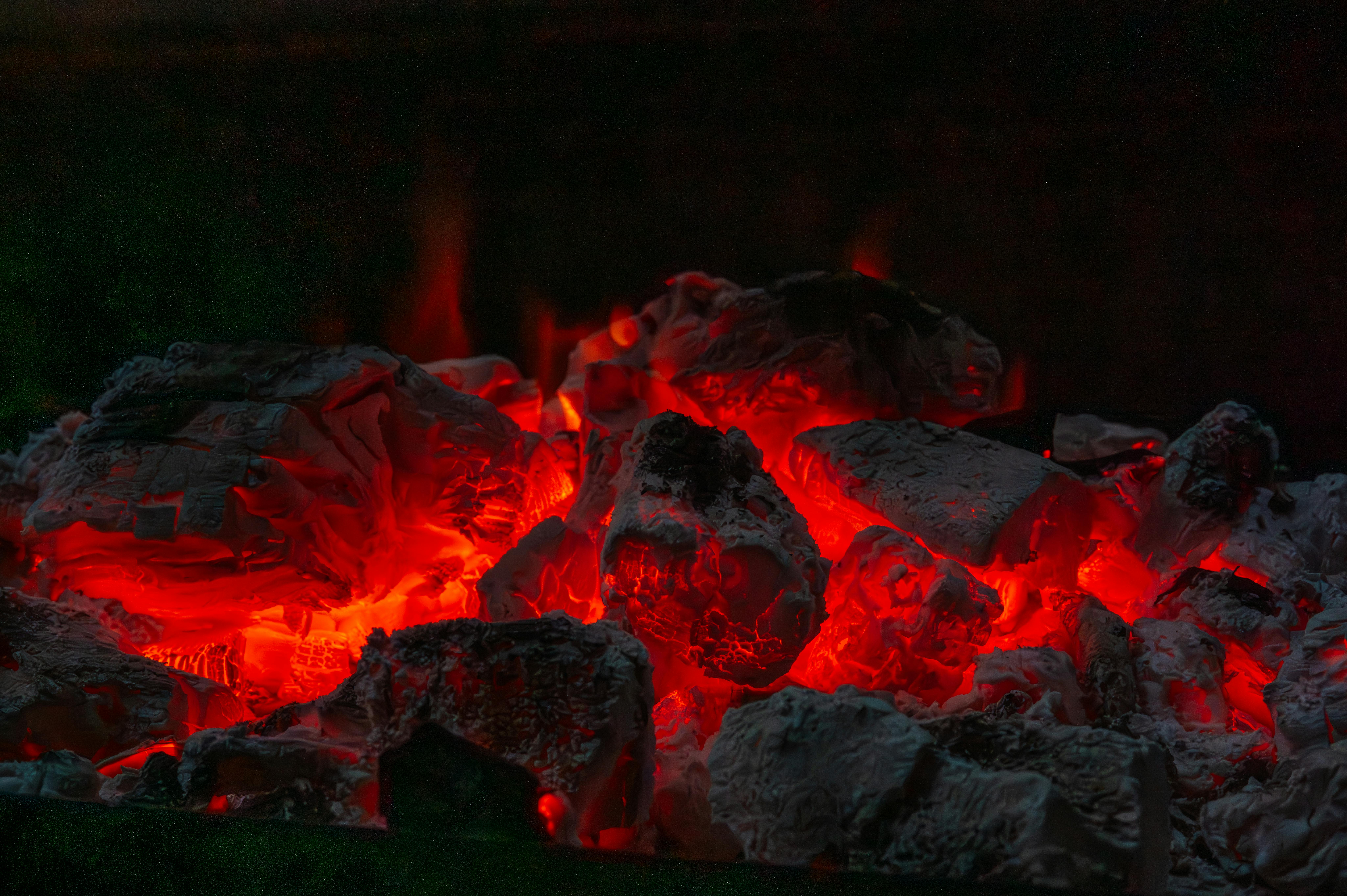 Glowing Red Hot Coals in a Fire Pit · Free Stock Photo