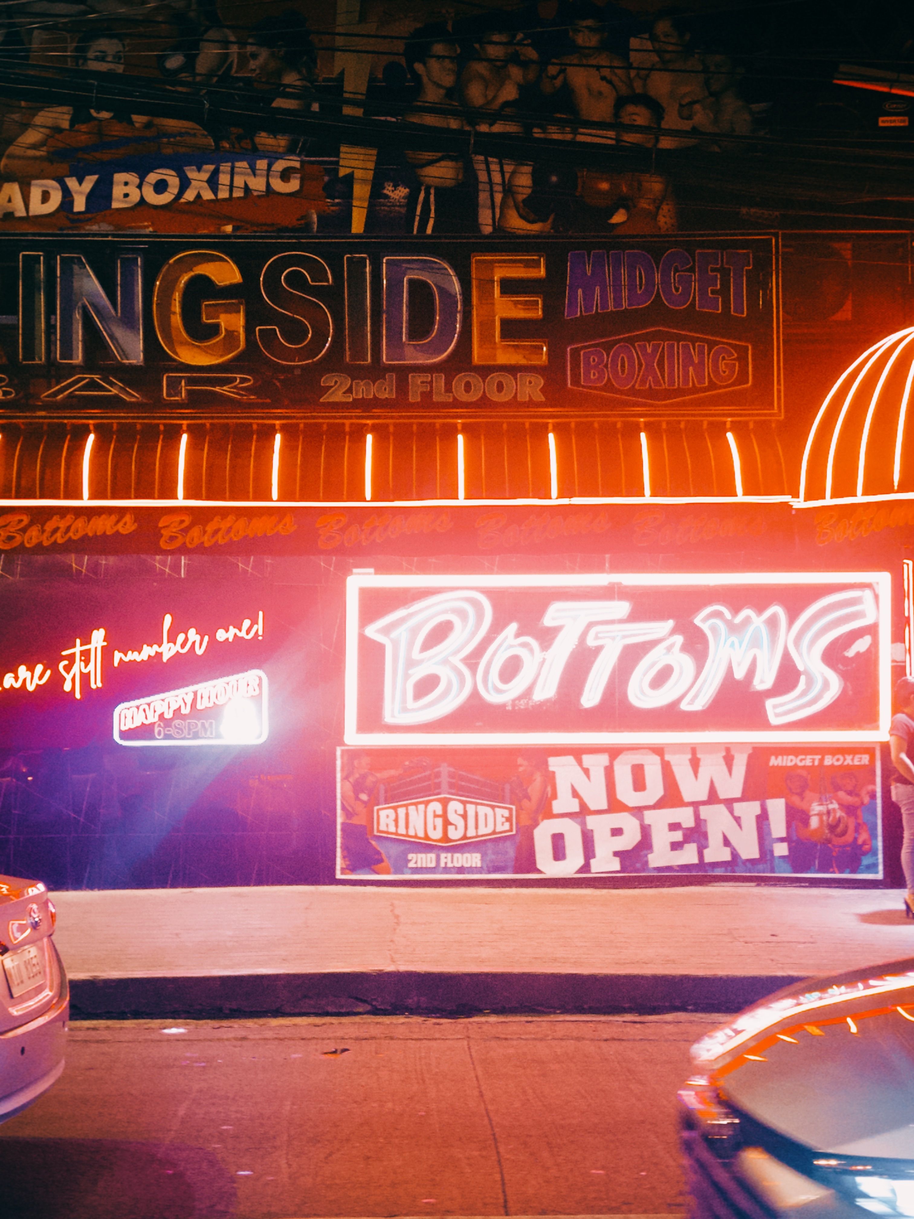 Colorful Neon Street Signs at Nighttime Scene · Free Stock Photo