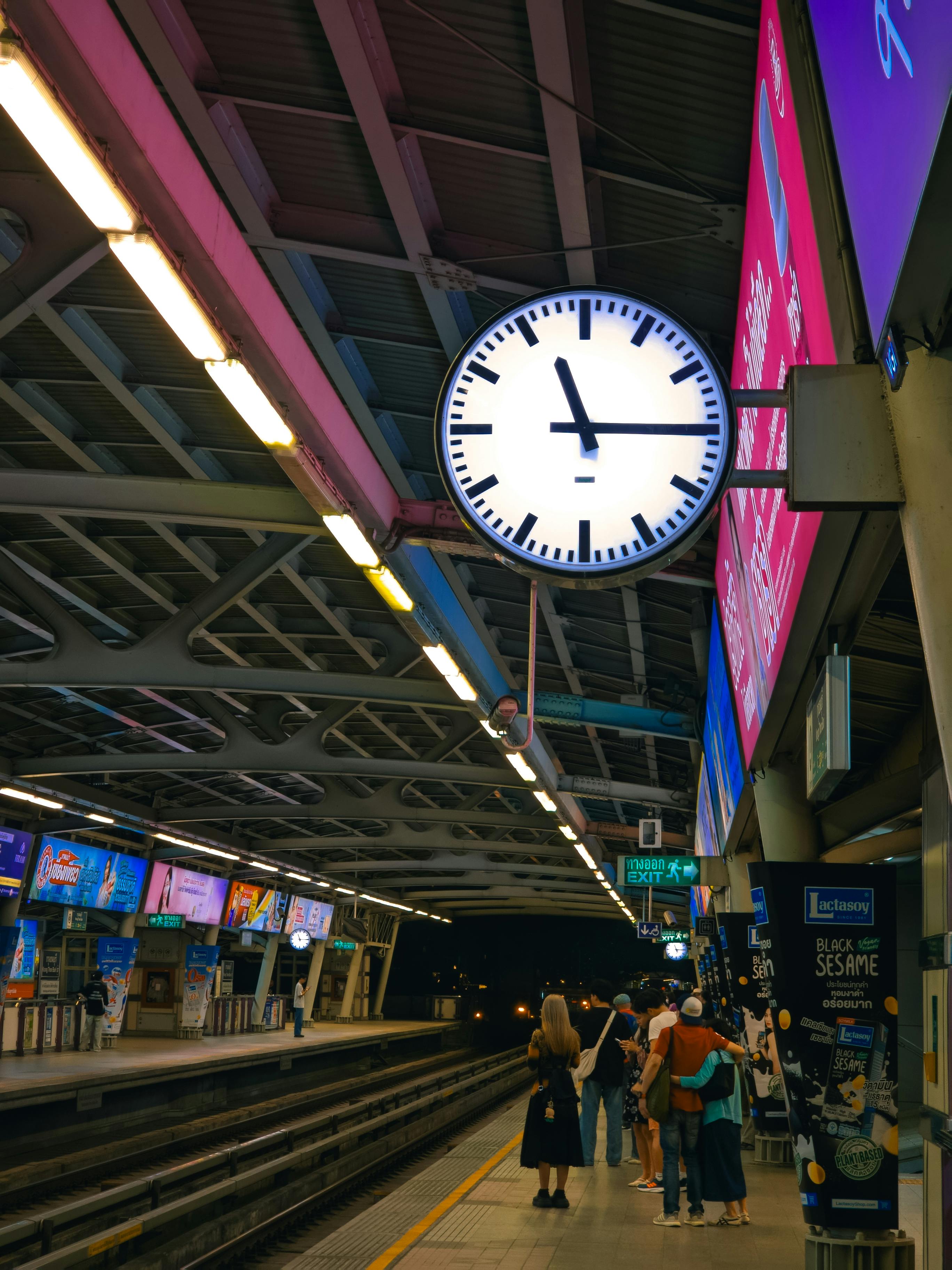 Nighttime Scene at Bangkok MRT Railway Station · Free Stock Photo