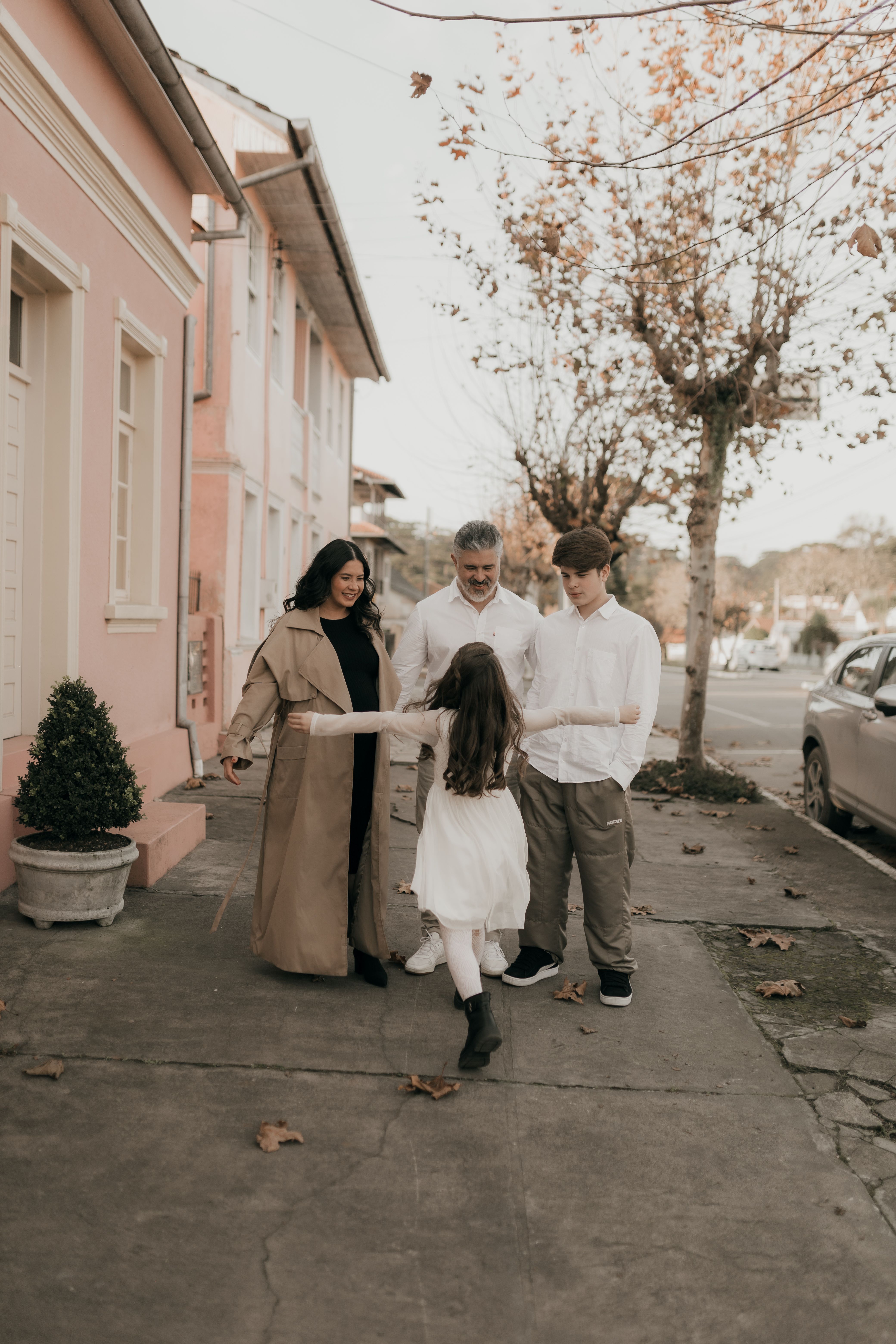 Happy Family Stroll on a Fall Afternoon · Free Stock Photo