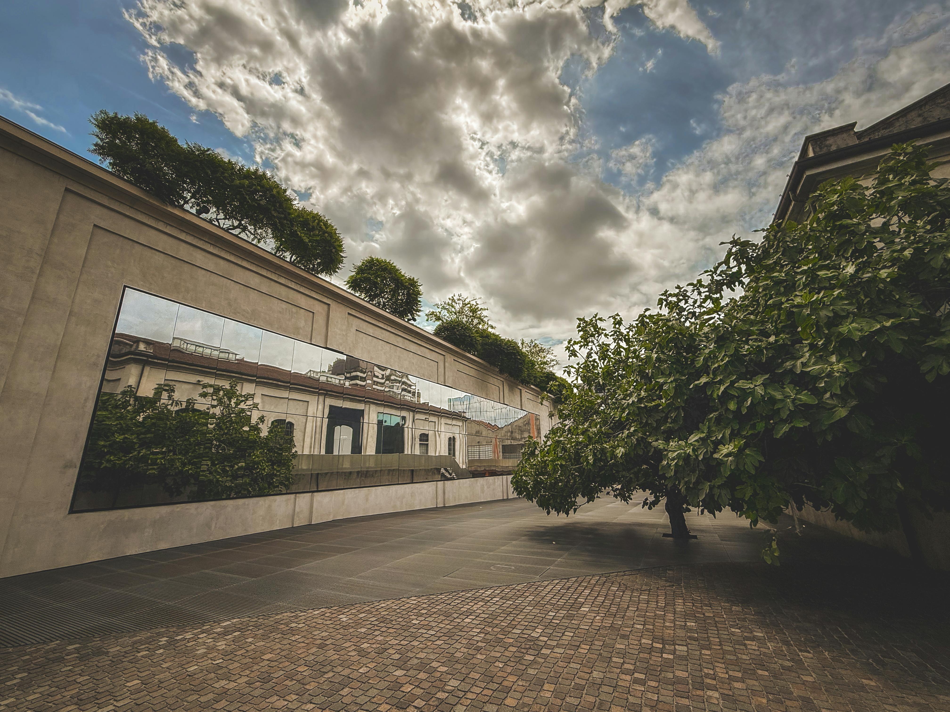 Modern Urban Architecture with Reflective Glass Wall · Free Stock Photo