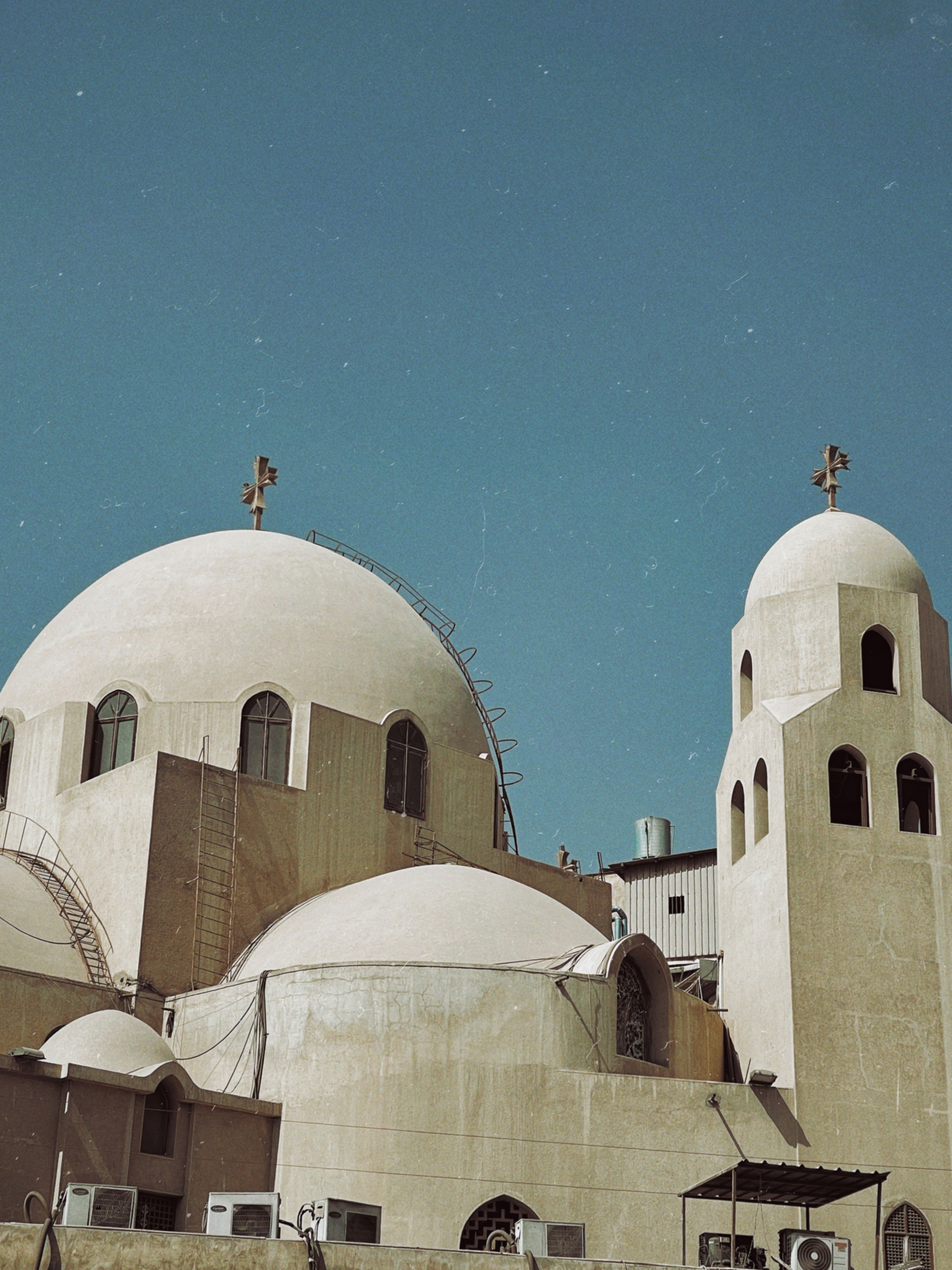 Historic Coptic Church with Blue Sky Backdrop · Free Stock Photo