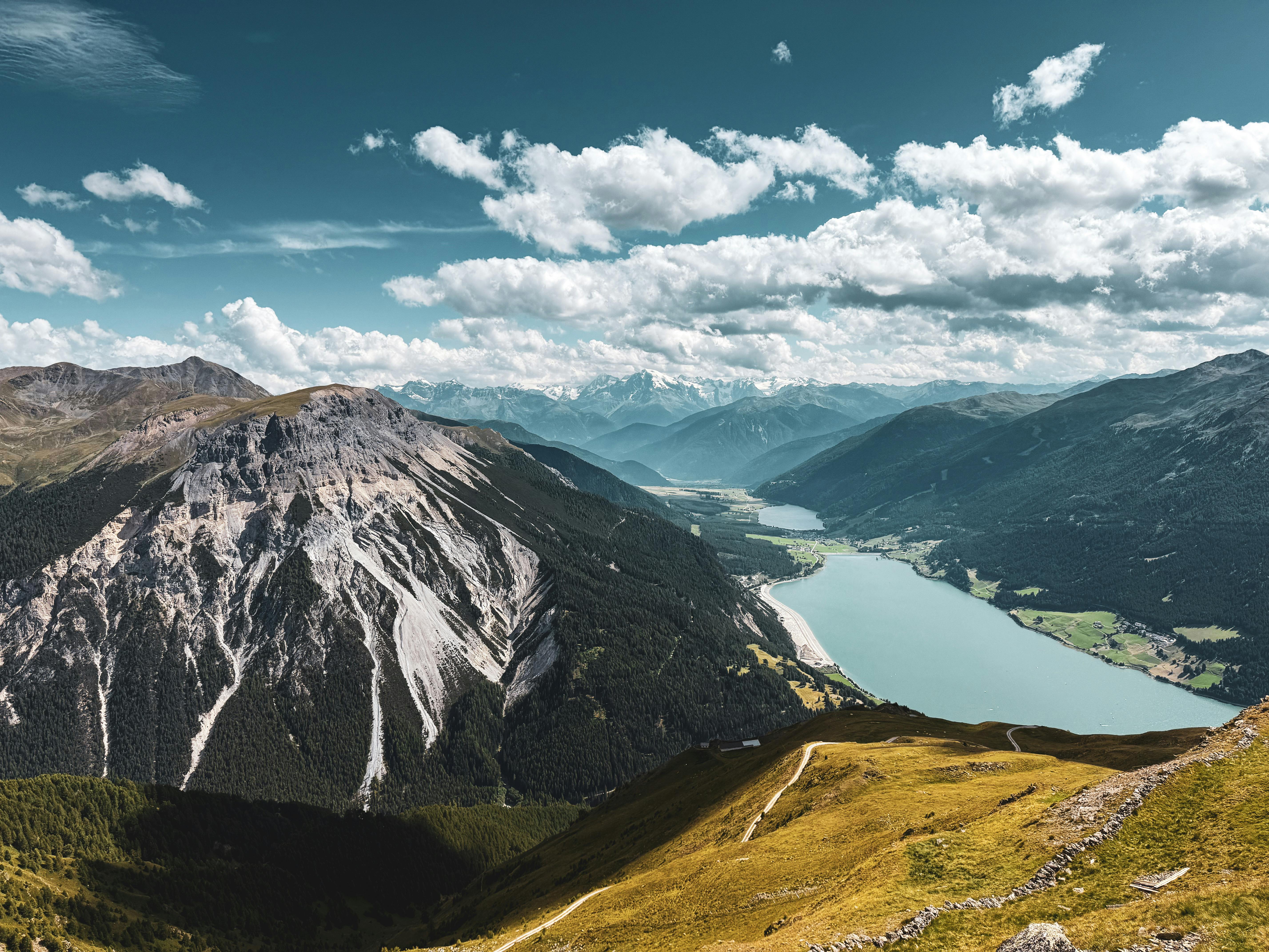 Scenic View of Trentino-South Tyrol Mountains and Lake · Free Stock Photo