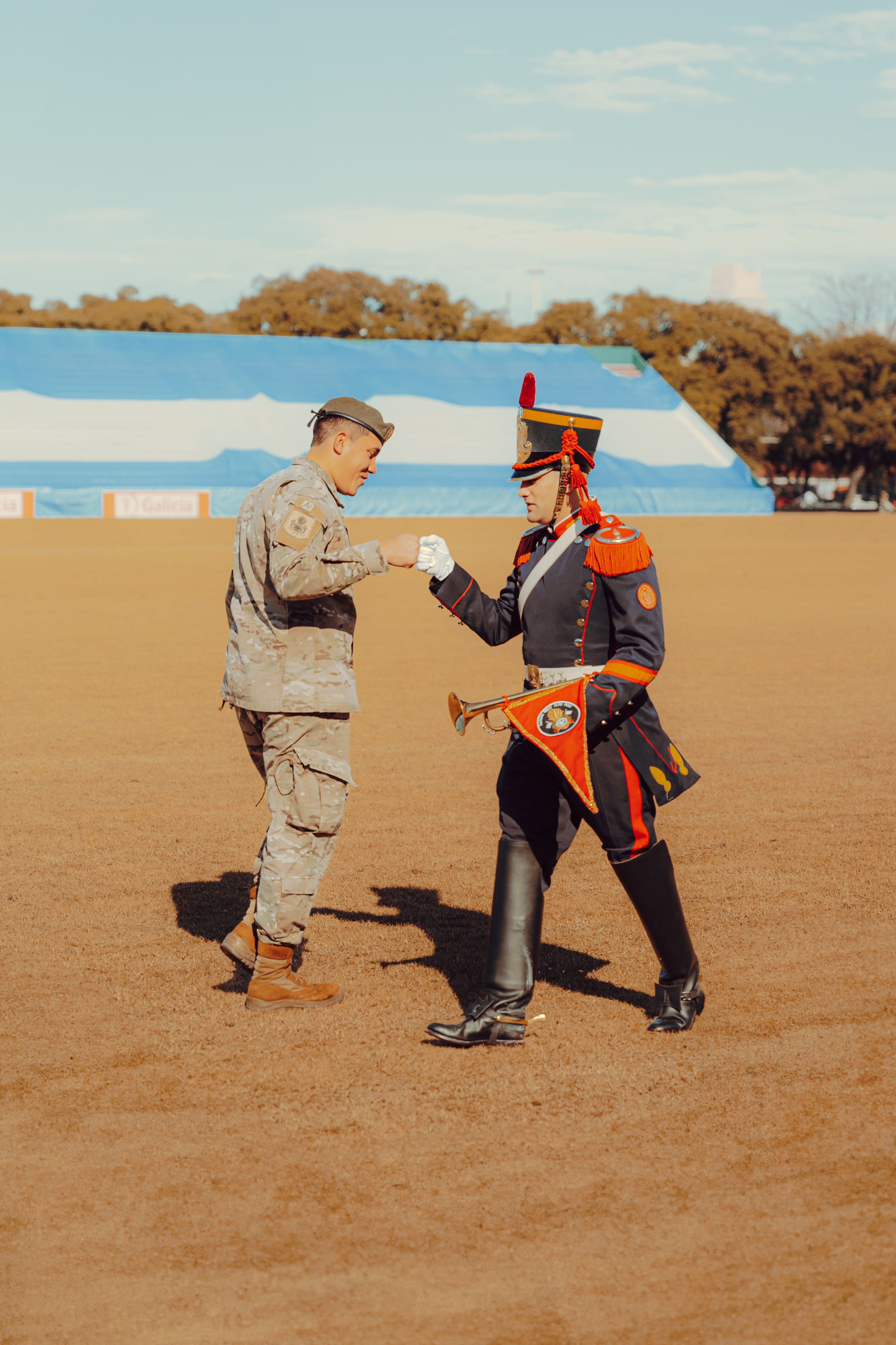 Military Officers in Formal Uniforms Greeting Each Other · Free Stock Photo