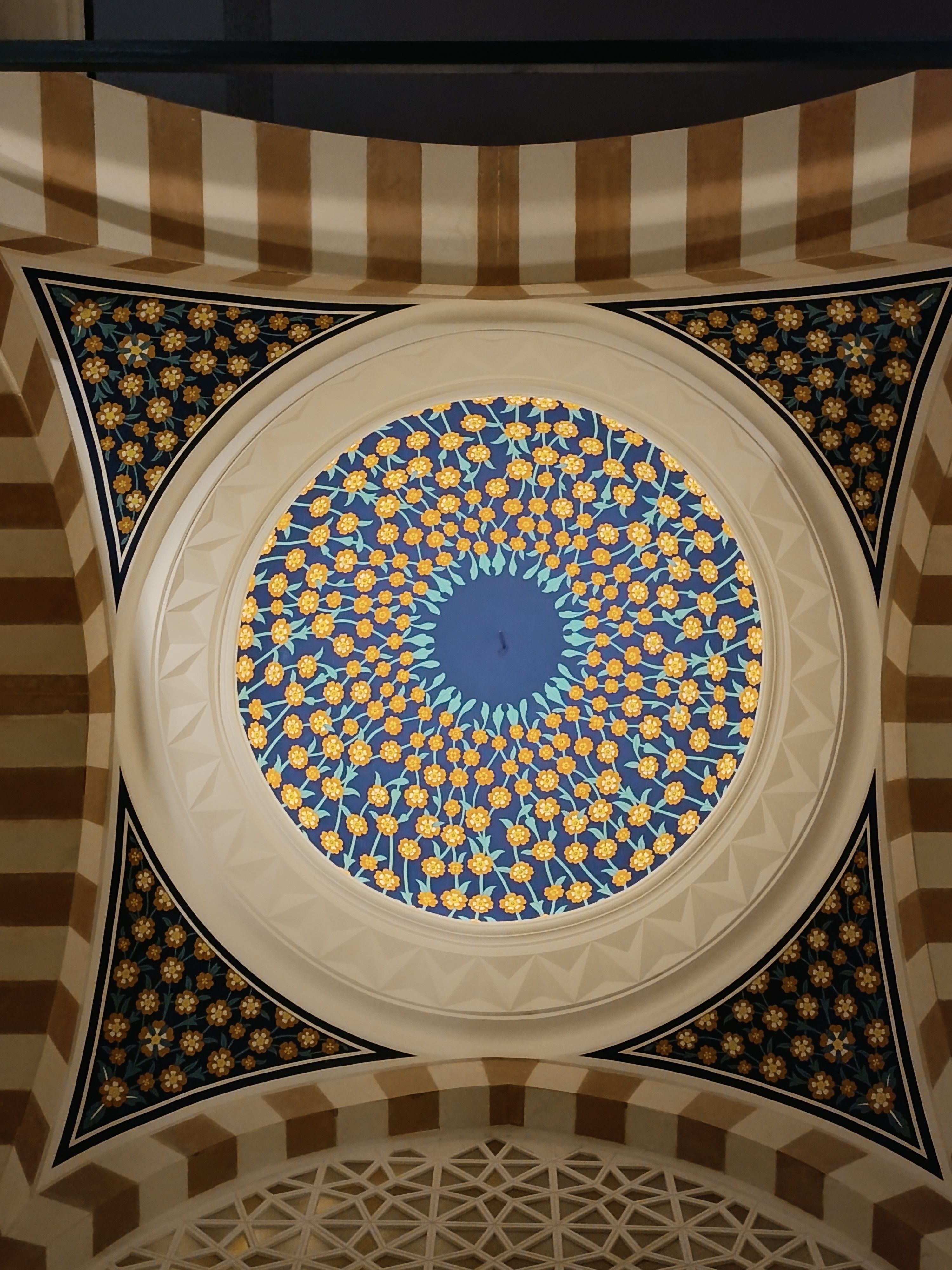 Ornate Geometric Dome Ceiling in Istanbul · Free Stock Photo