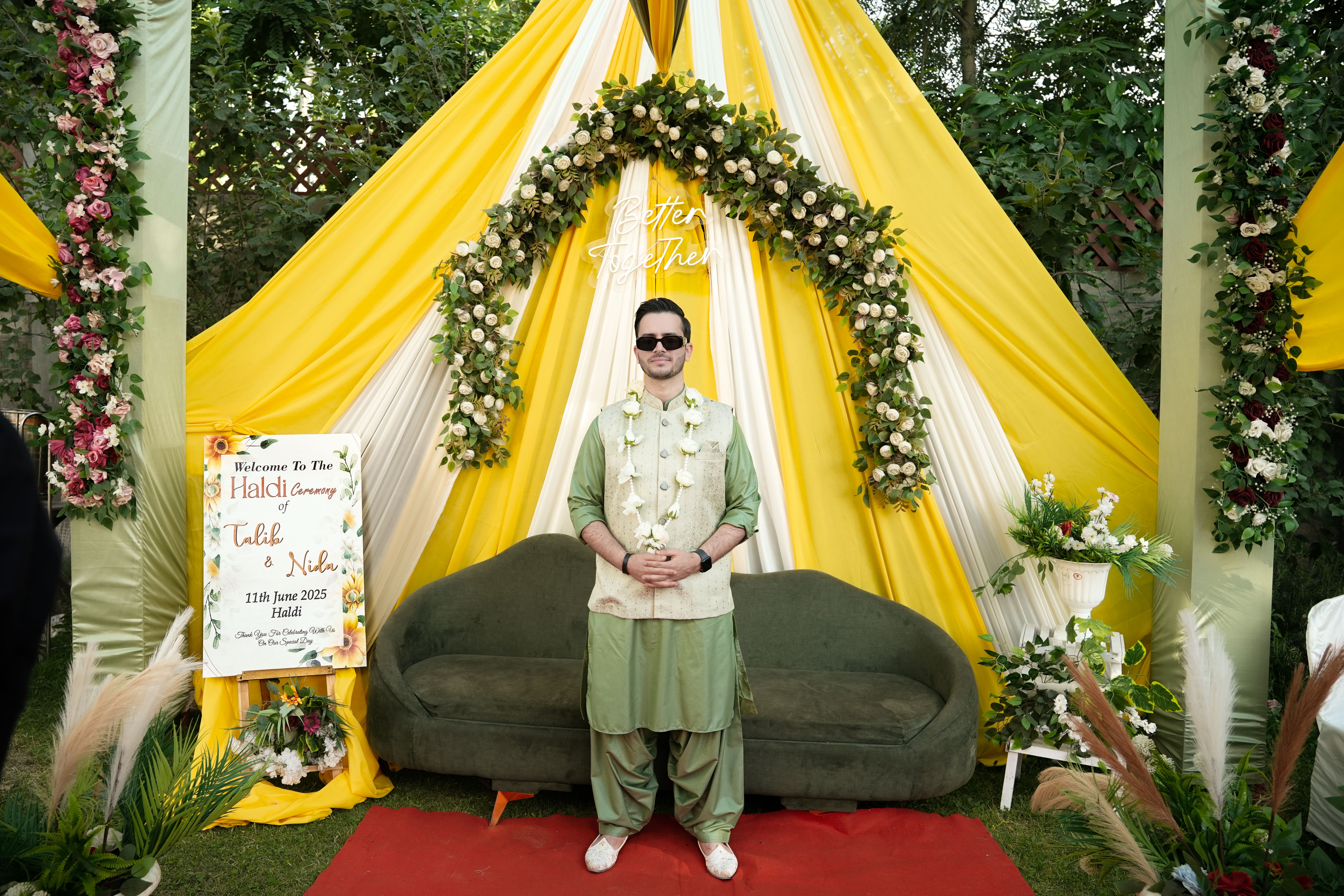 Haldi Ceremony Decor with Groom Celebration · Free Stock Photo