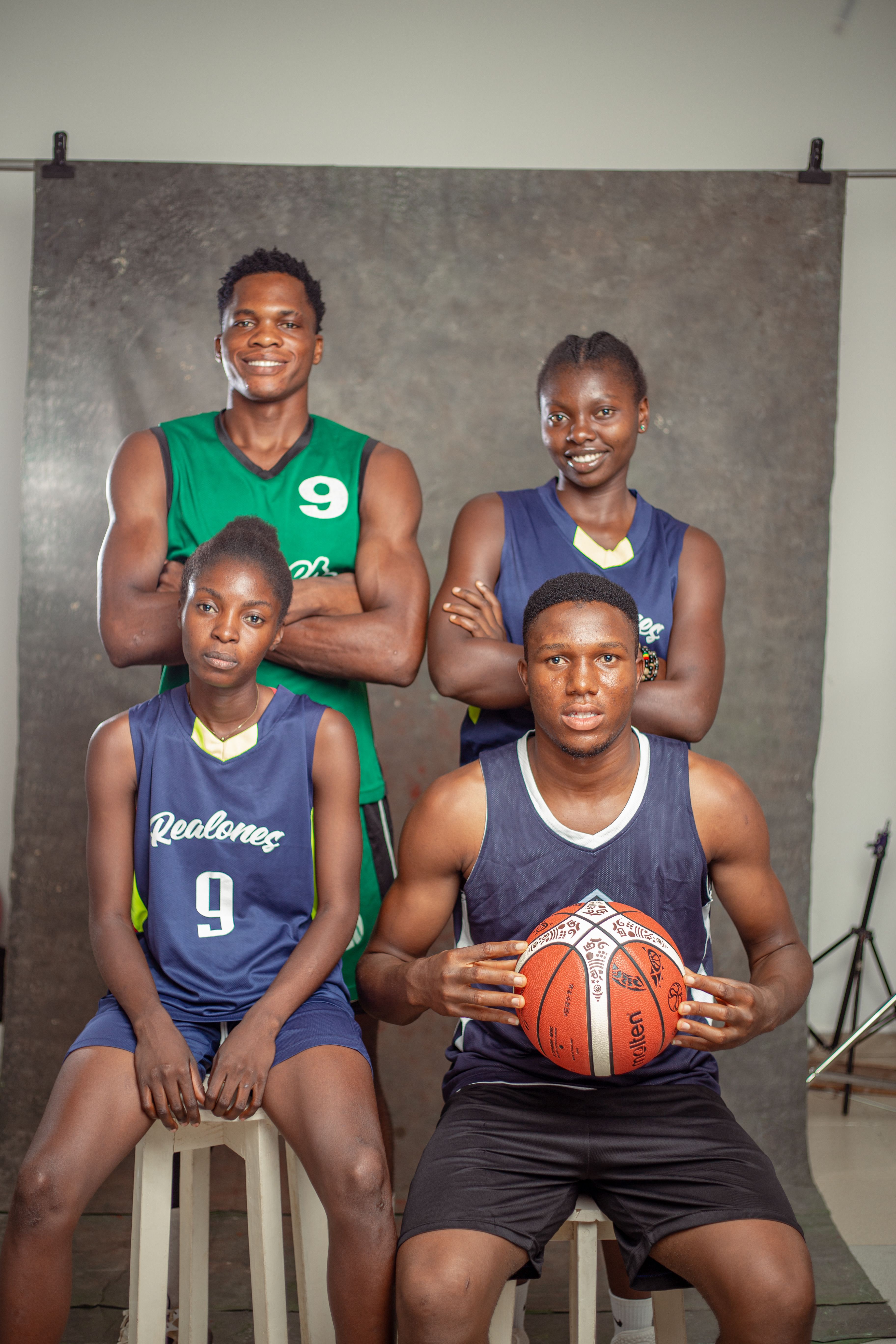Youth Basketball Team Portrait Indoors · Free Stock Photo