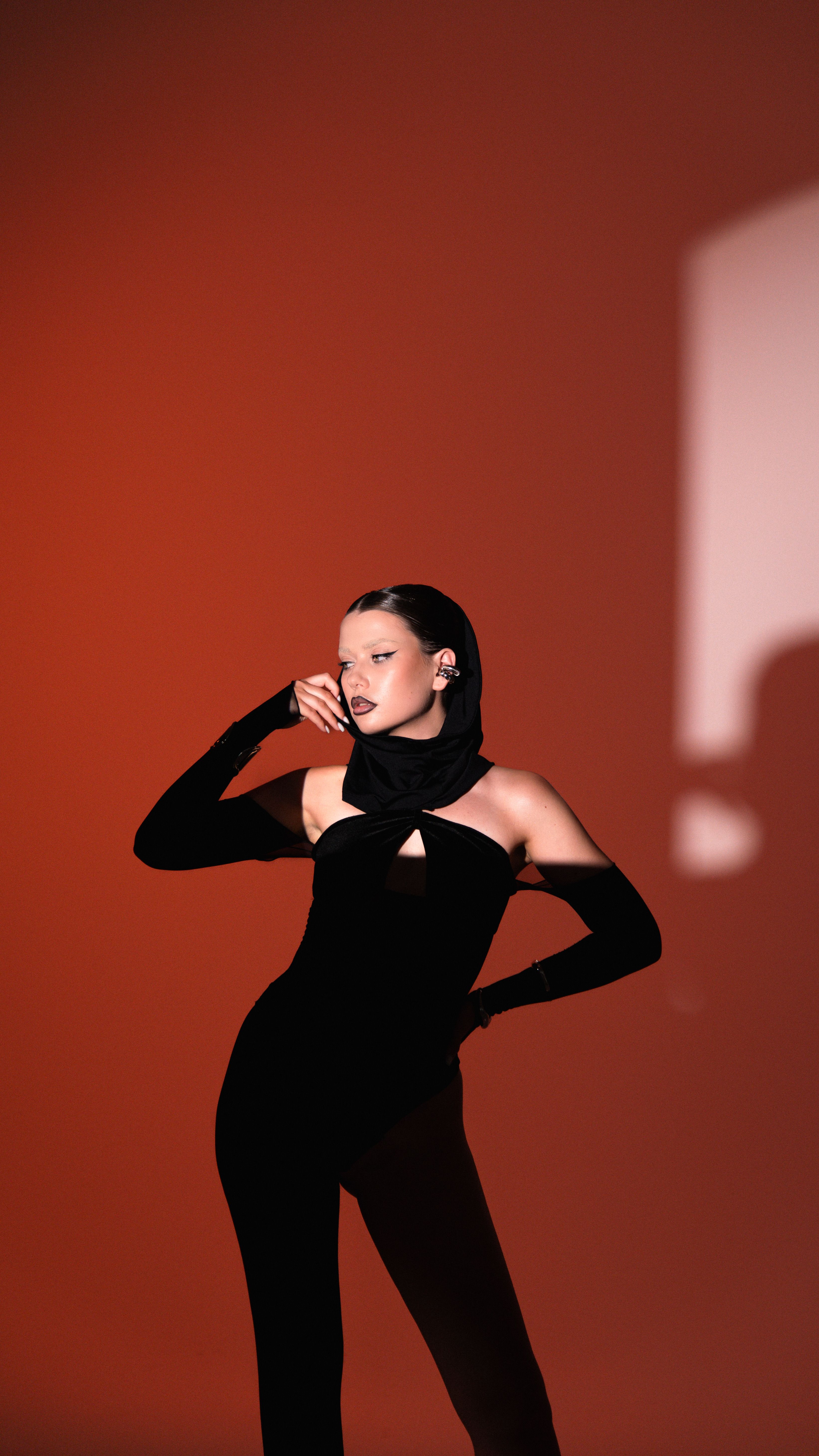 Stylish Fashion Model in Dramatic Lighting · Free Stock Photo