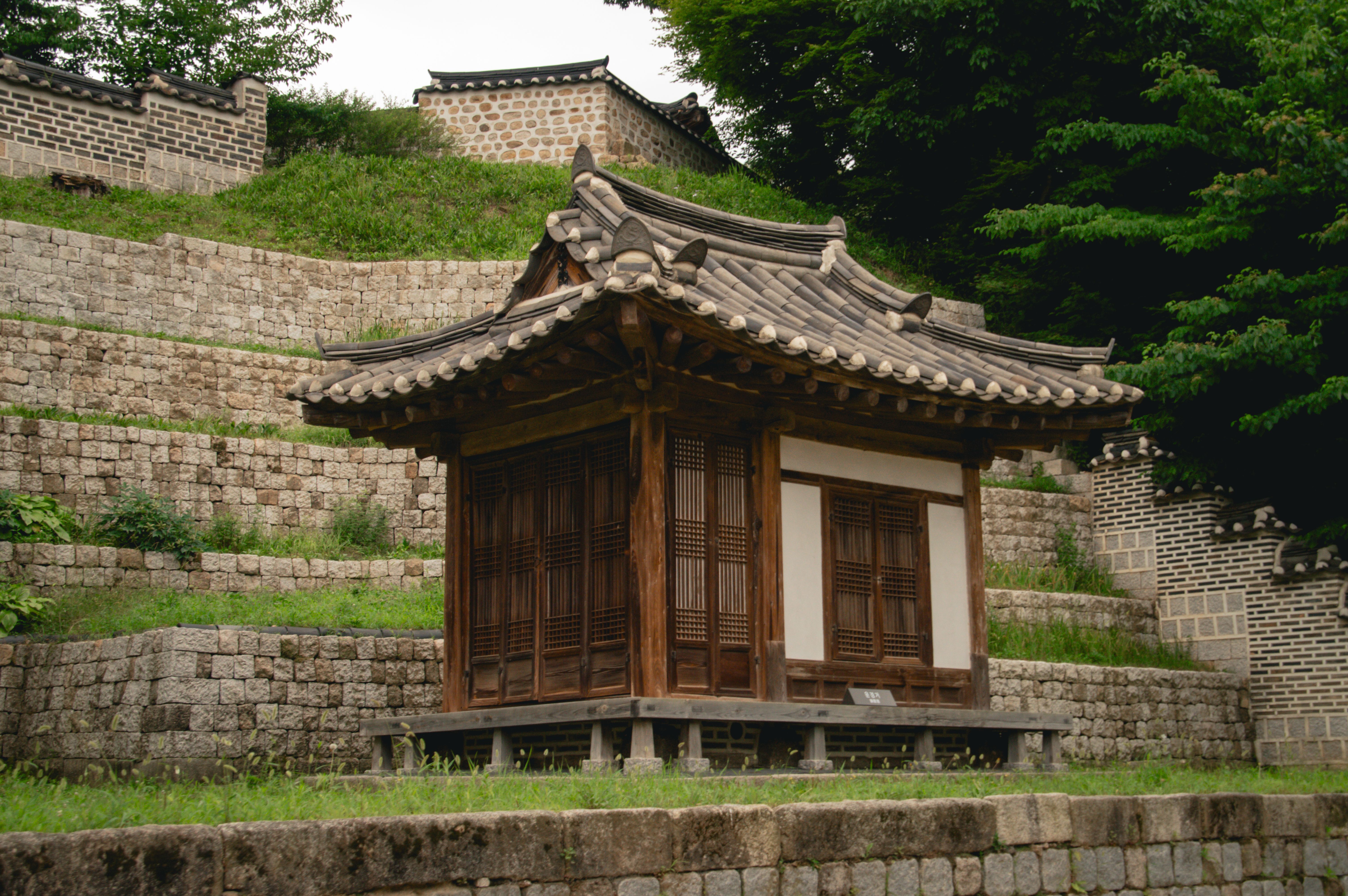 Traditional Korean Pavilion Amidst Stone Terraces · Free Stock Photo