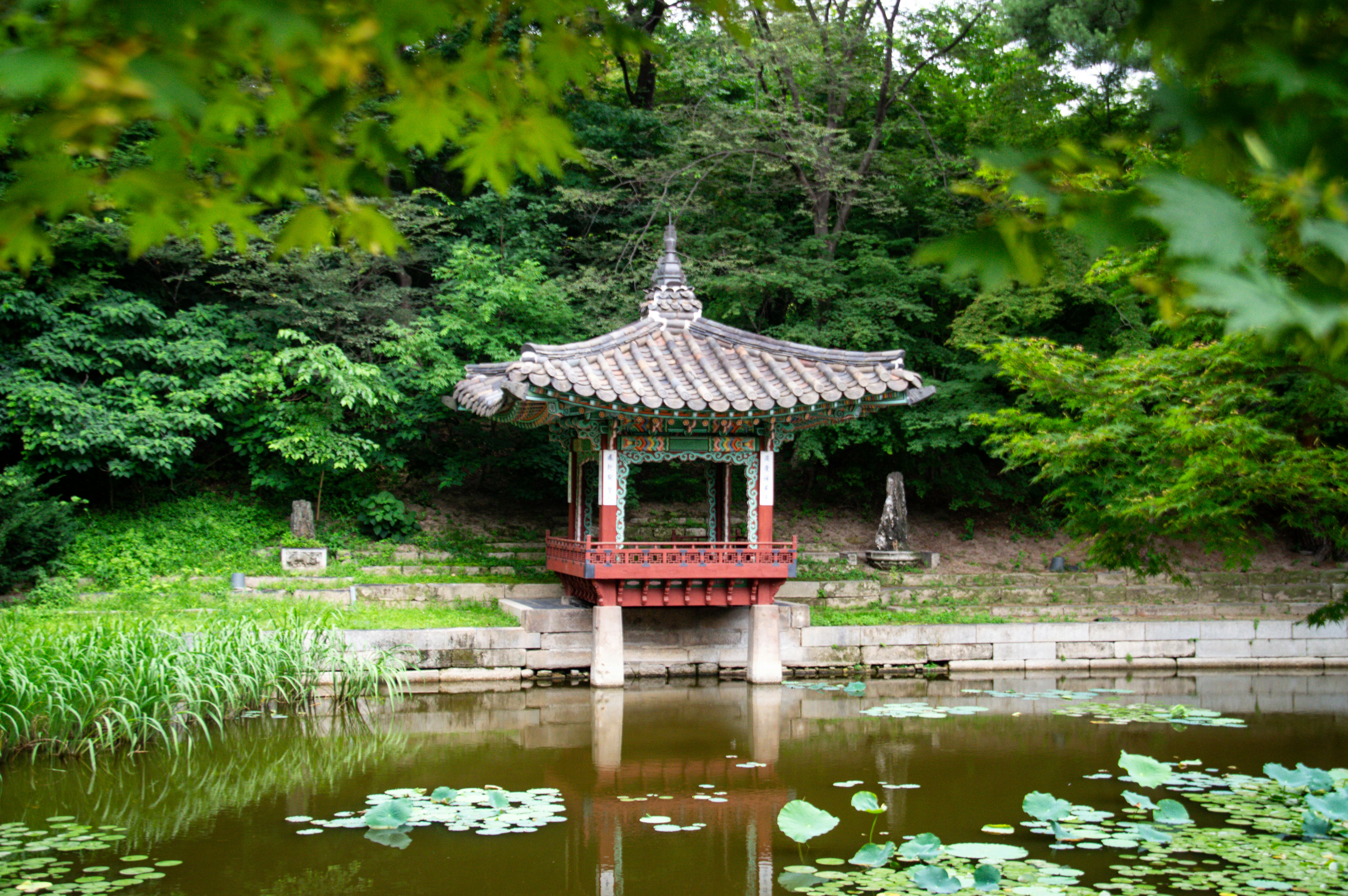 Serene Gazebo in Lush Swedish Park Landscape · Free Stock Photo