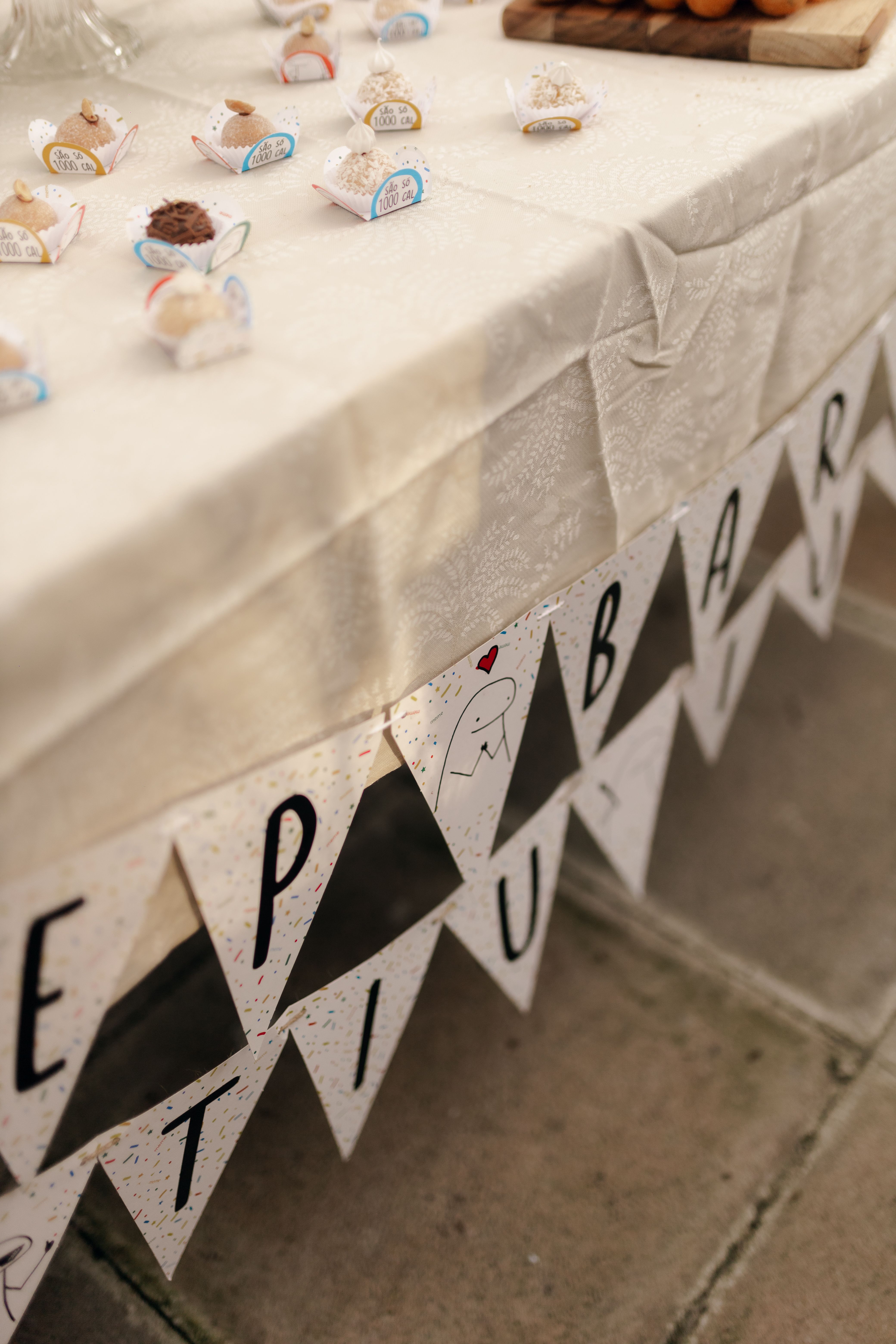 Charming Dessert Table with Decorative Banners · Free Stock Photo