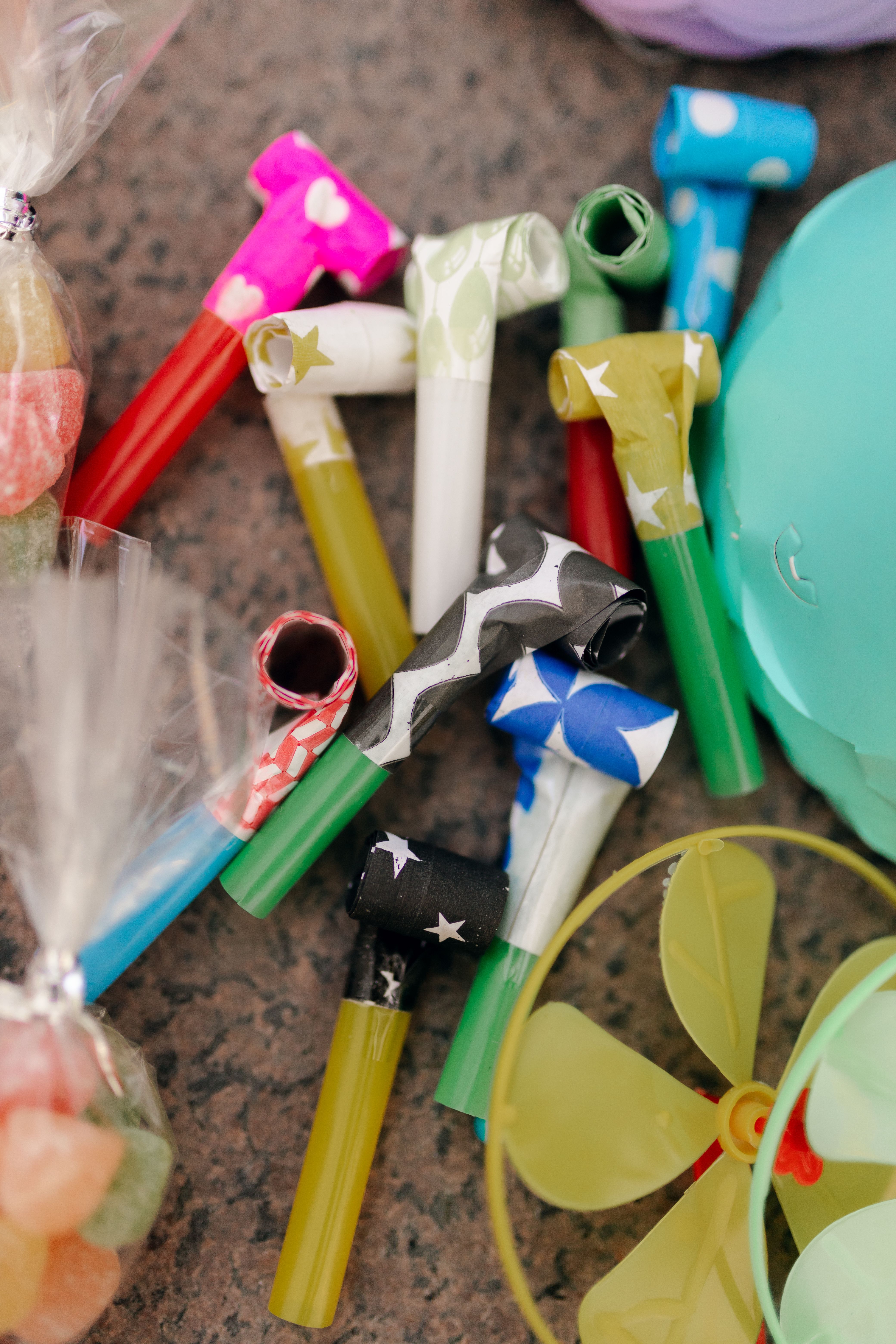 Colorful Party Blowers and Fun Accessories · Free Stock Photo