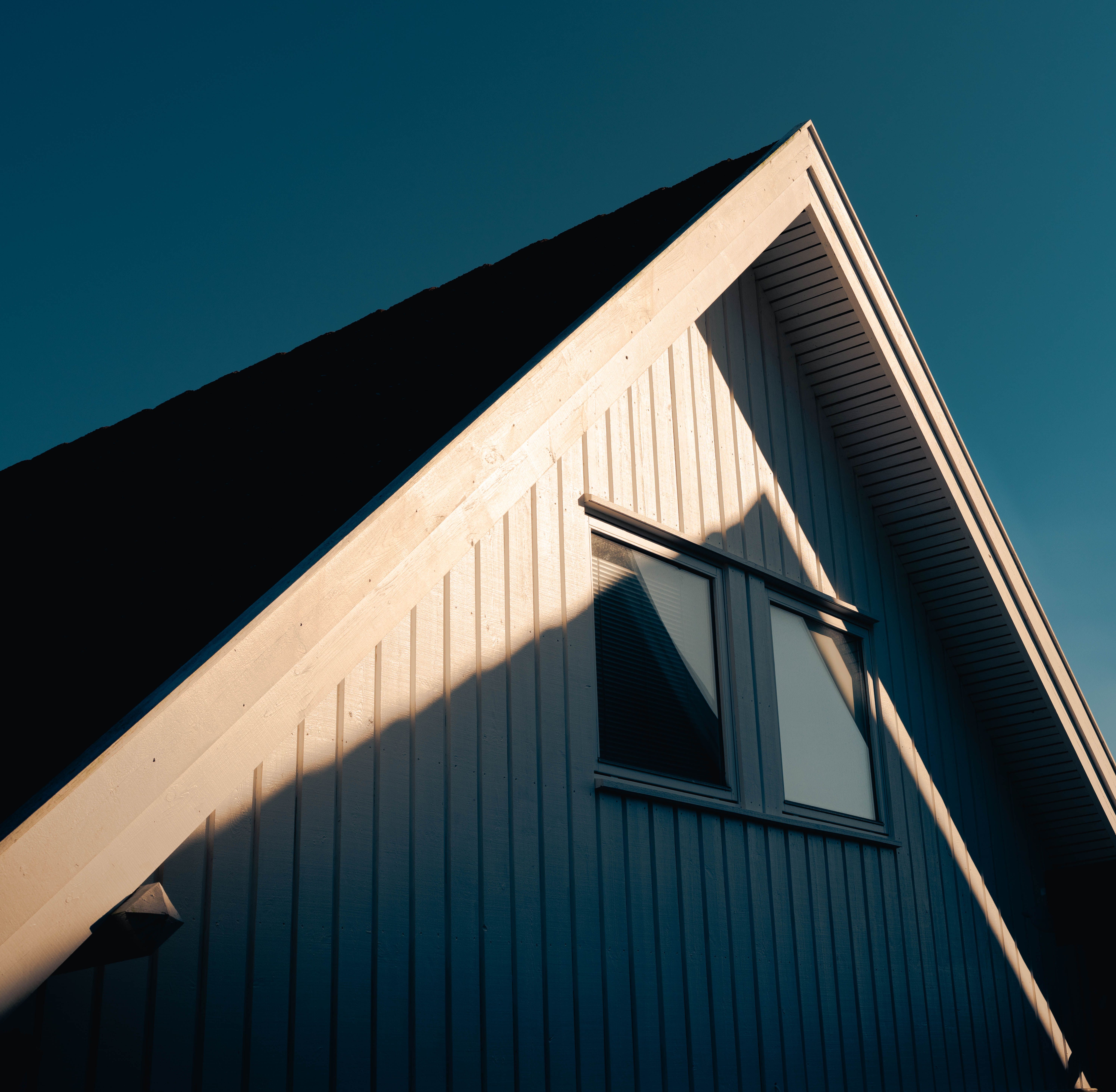 Modern House Roof in Sunlight with Shadows · Free Stock Photo