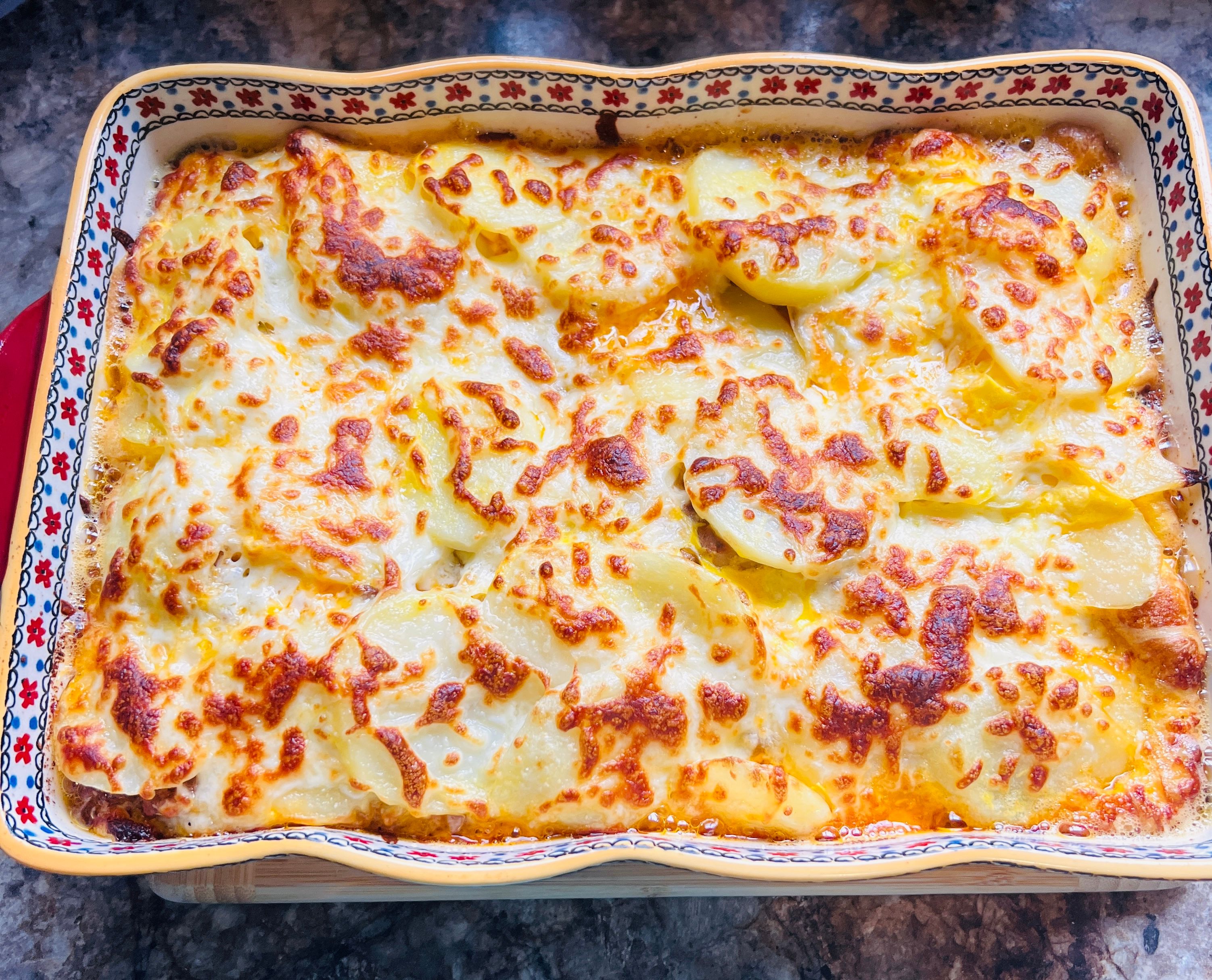 Golden Baked Cheese and Potato Casserole · Free Stock Photo