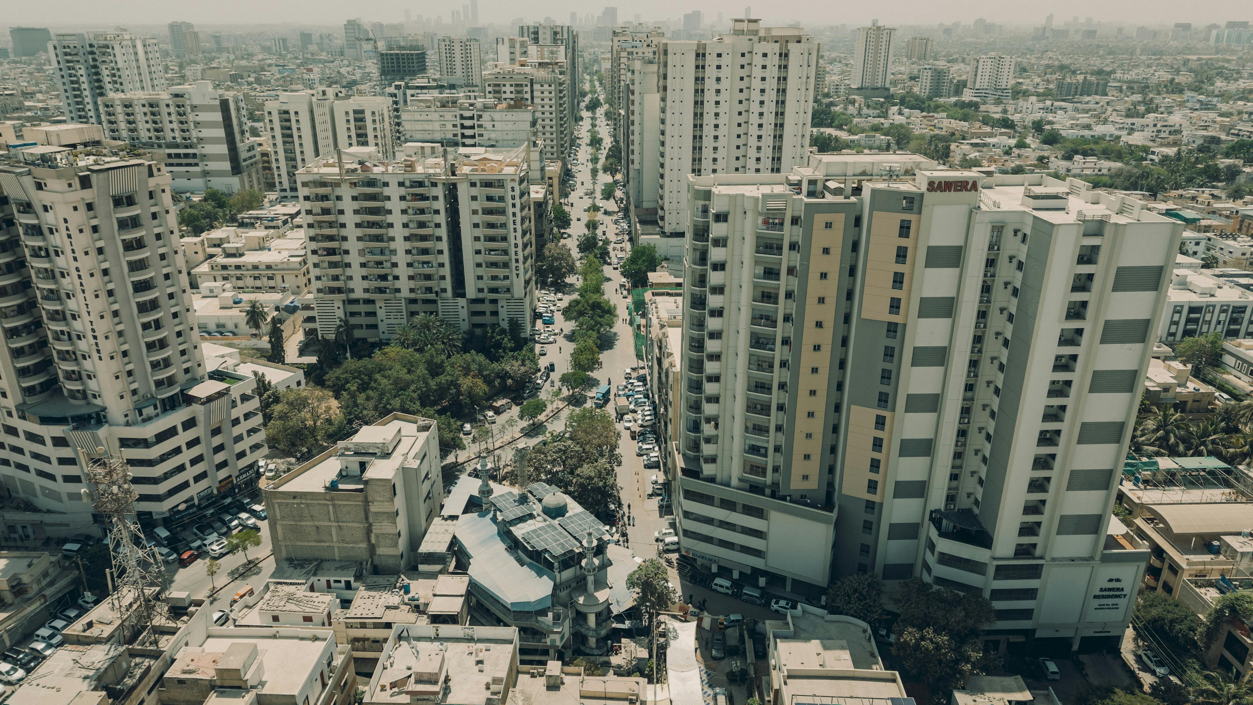 Aerial View of Karachi's Modern Urban Landscape · Free Stock Photo