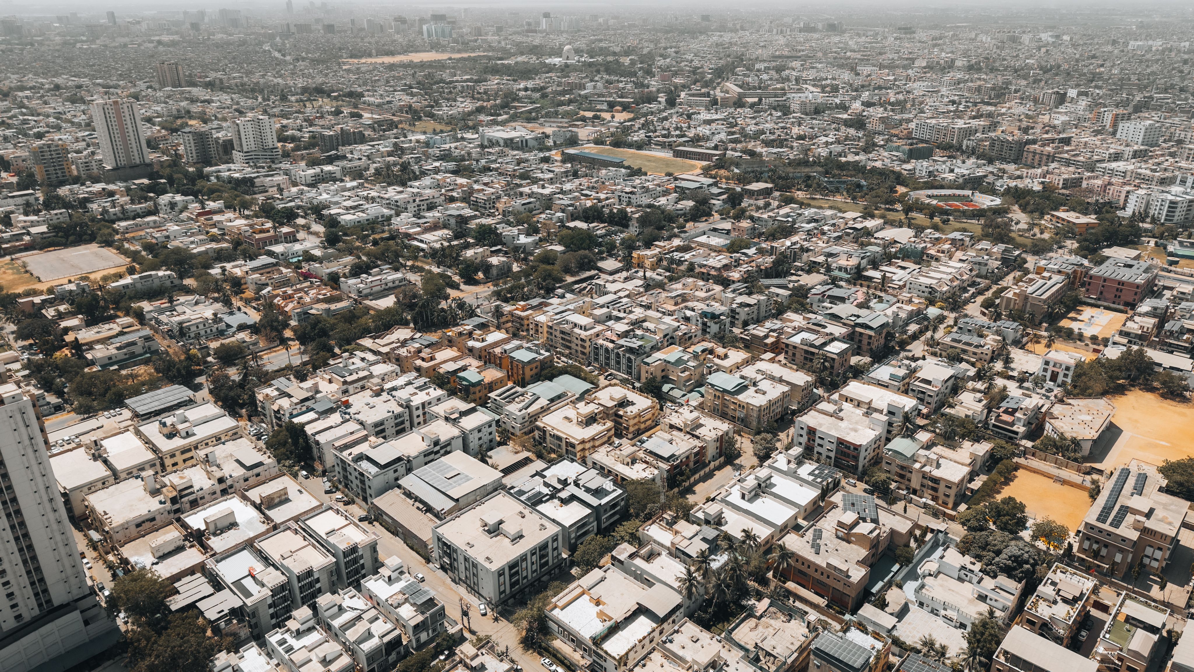 Aerial View of Karachi's Urban Landscape · Free Stock Photo