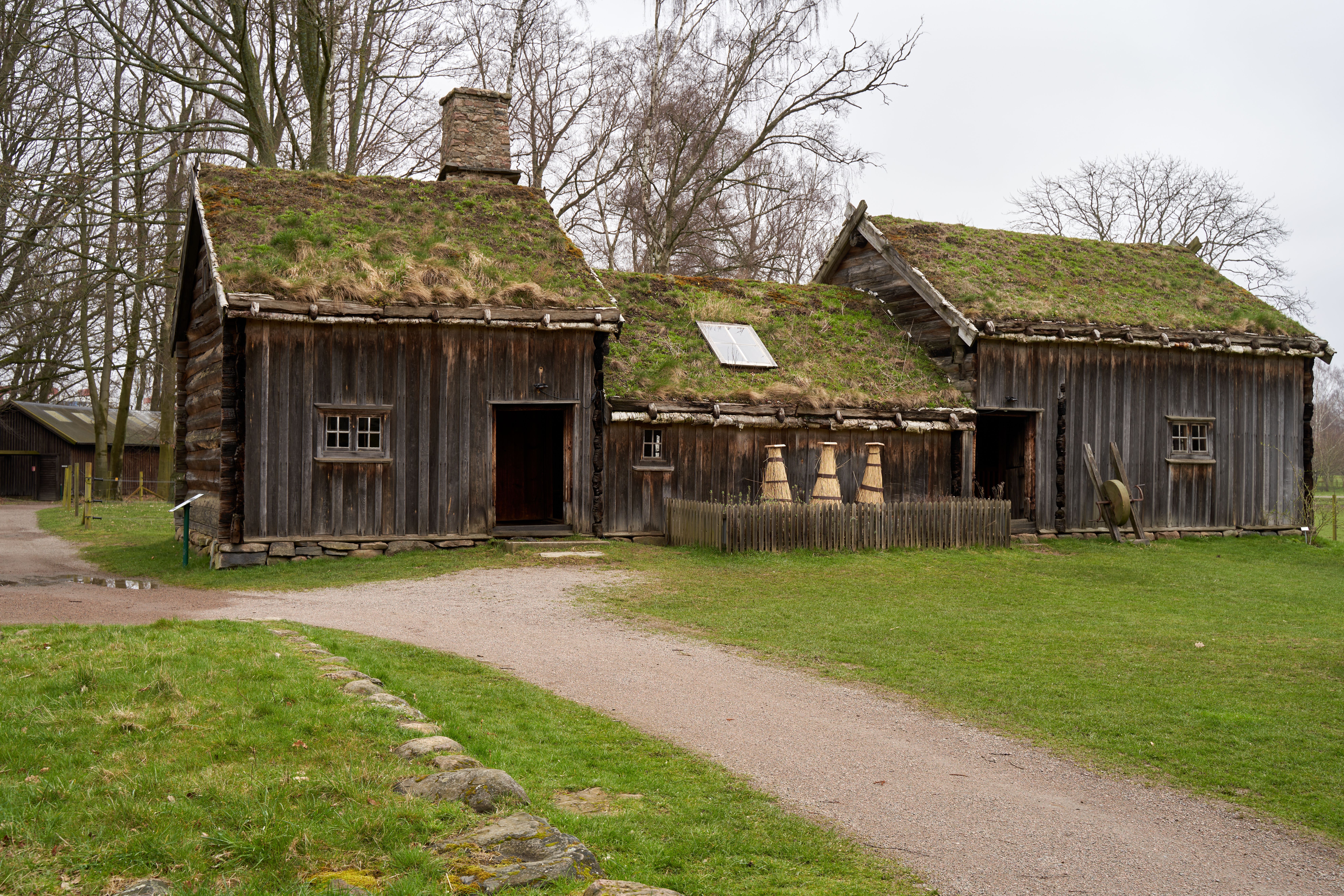 Rustic Timber Buildings in Helsingborg's Open-Air Museum · Free Stock Photo