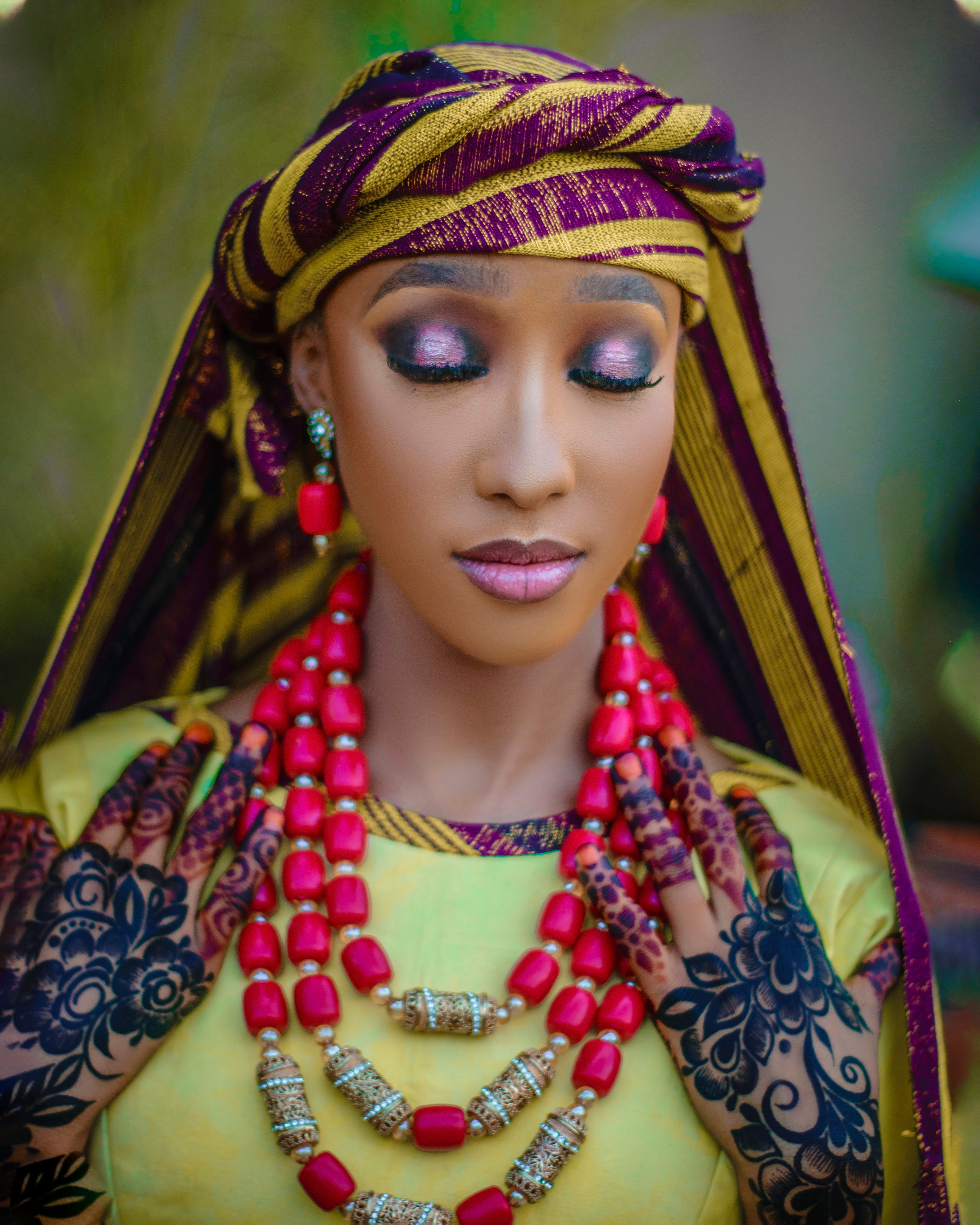 Colorful African Traditional Fashion Portrait · Free Stock Photo