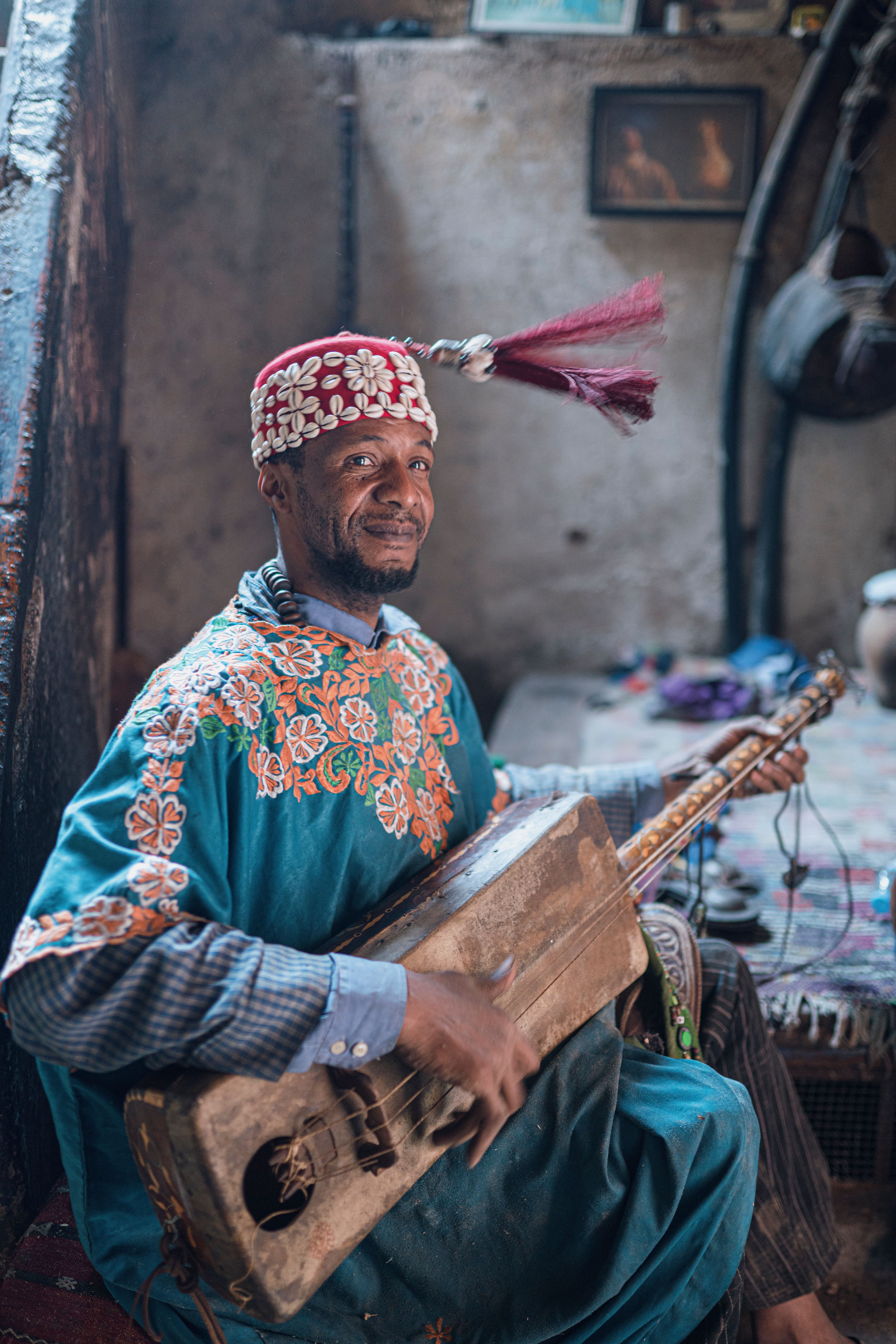 Traditional Moroccan Musician in Marrakesh · Free Stock Photo