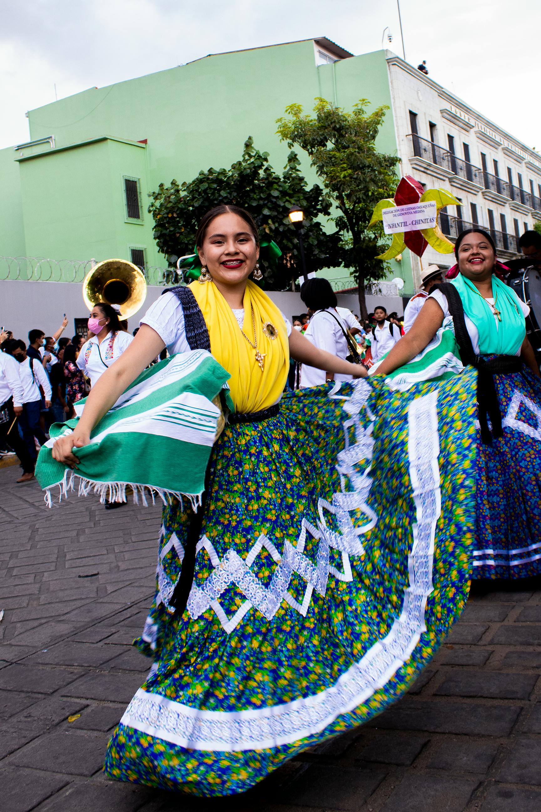 Colorful Traditional Dance in Oaxaca Street Parade · Free Stock Photo