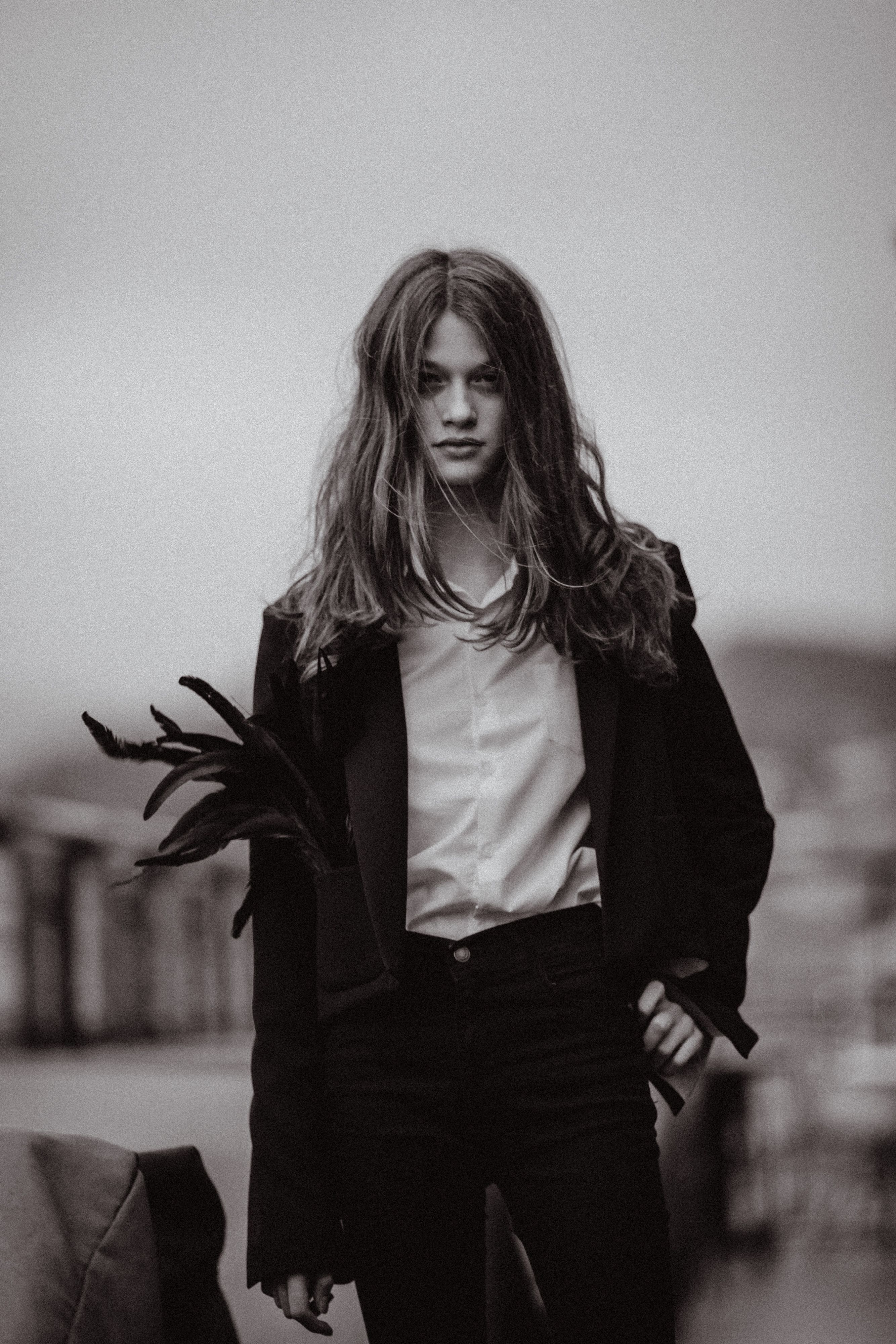 Moody Fashion Portrait with Vintage Vibes · Free Stock Photo