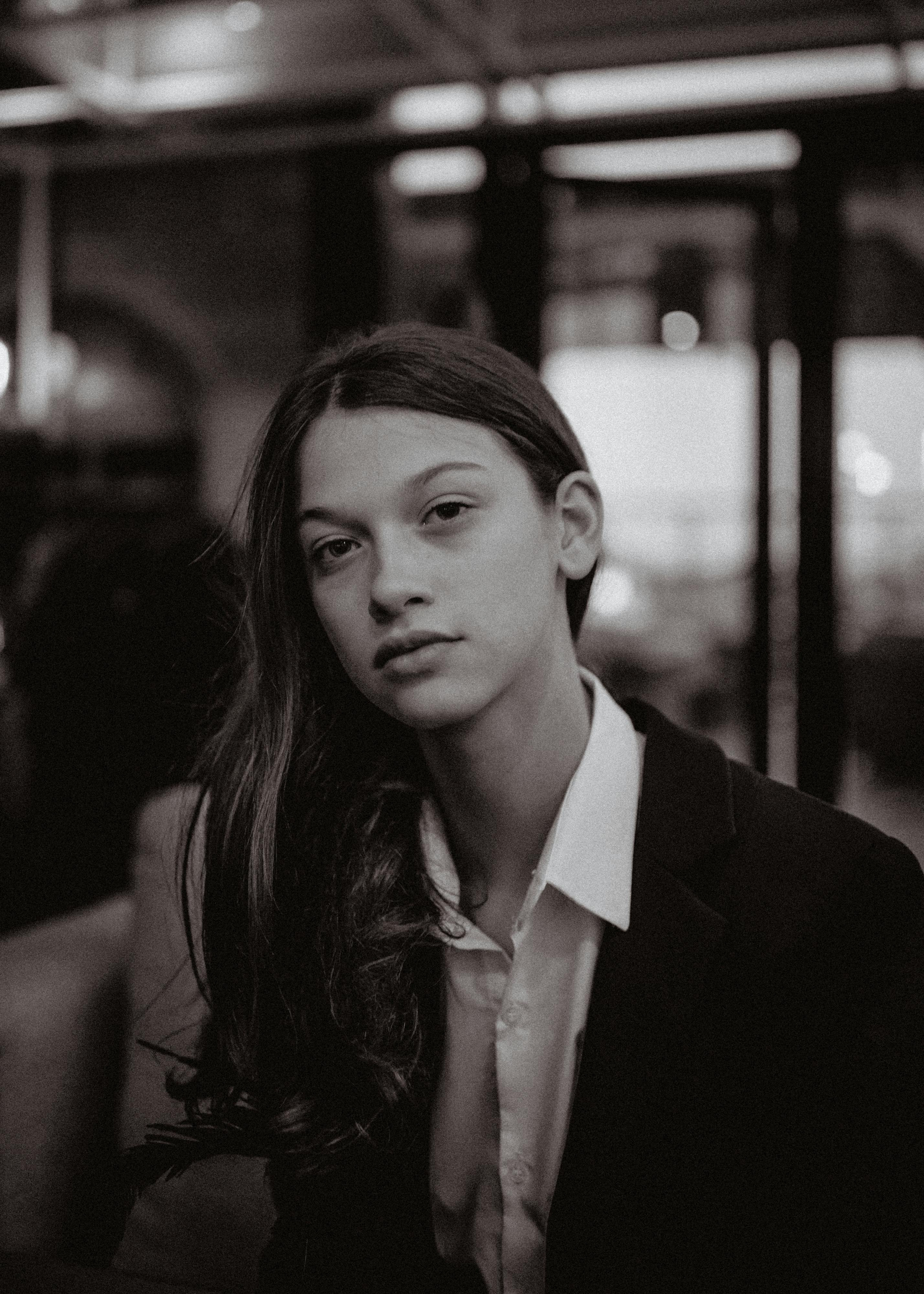 Elegant Black and White Female Portrait in Georgia · Free Stock Photo