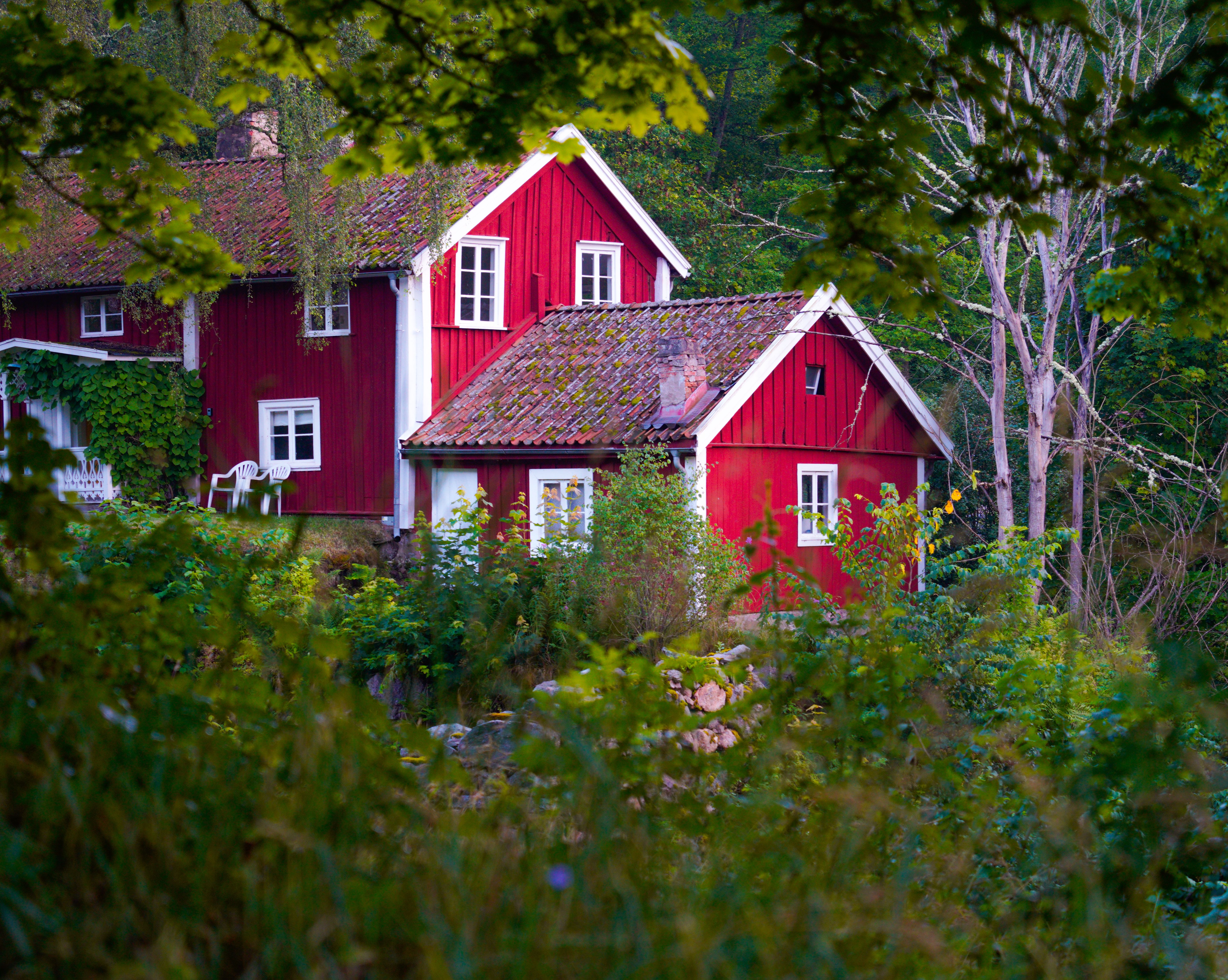 Charming Red Cottage in Swedish Countryside · Free Stock Photo