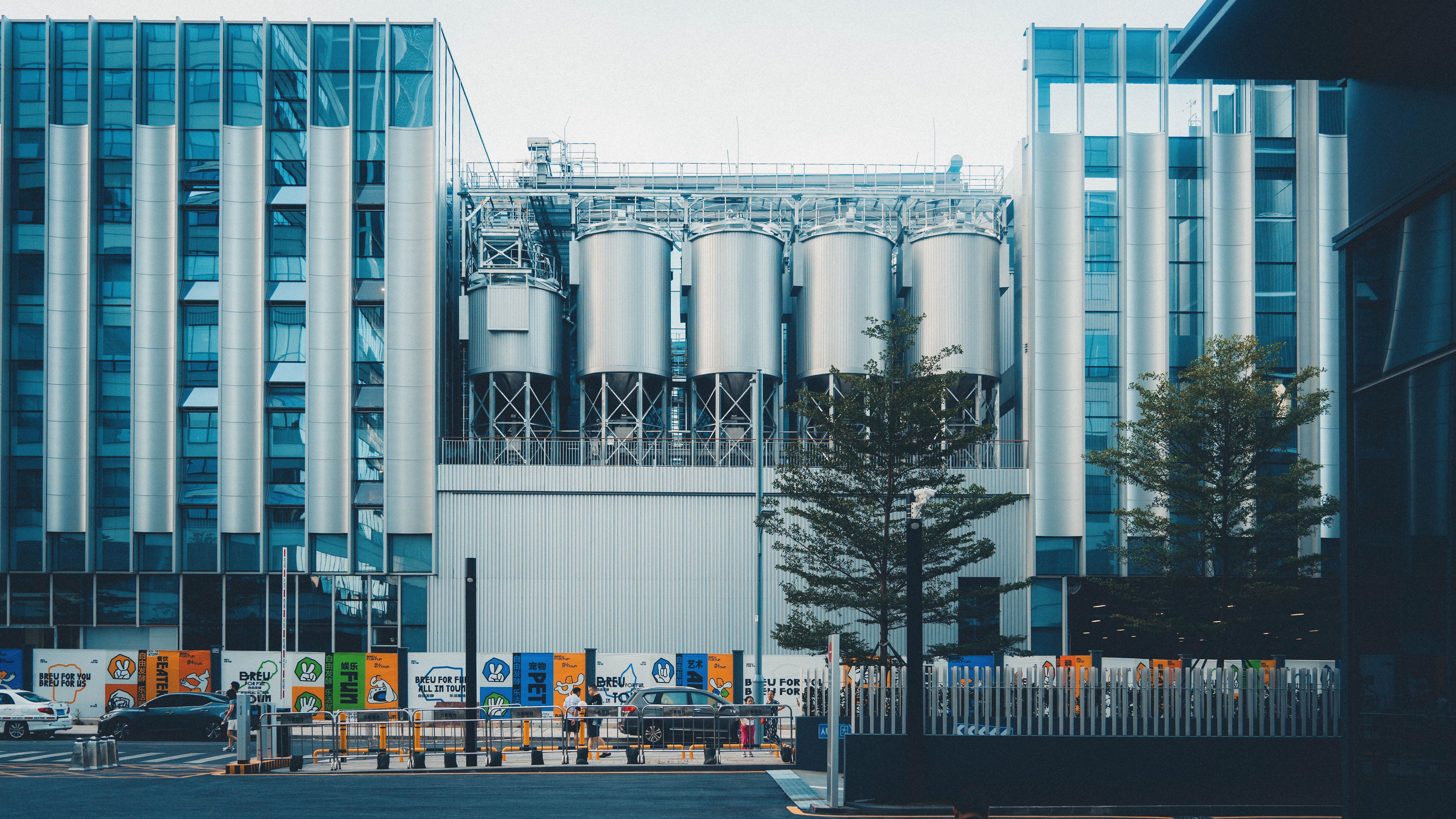 Urban Industrial Building with Modern Architecture · Free Stock Photo