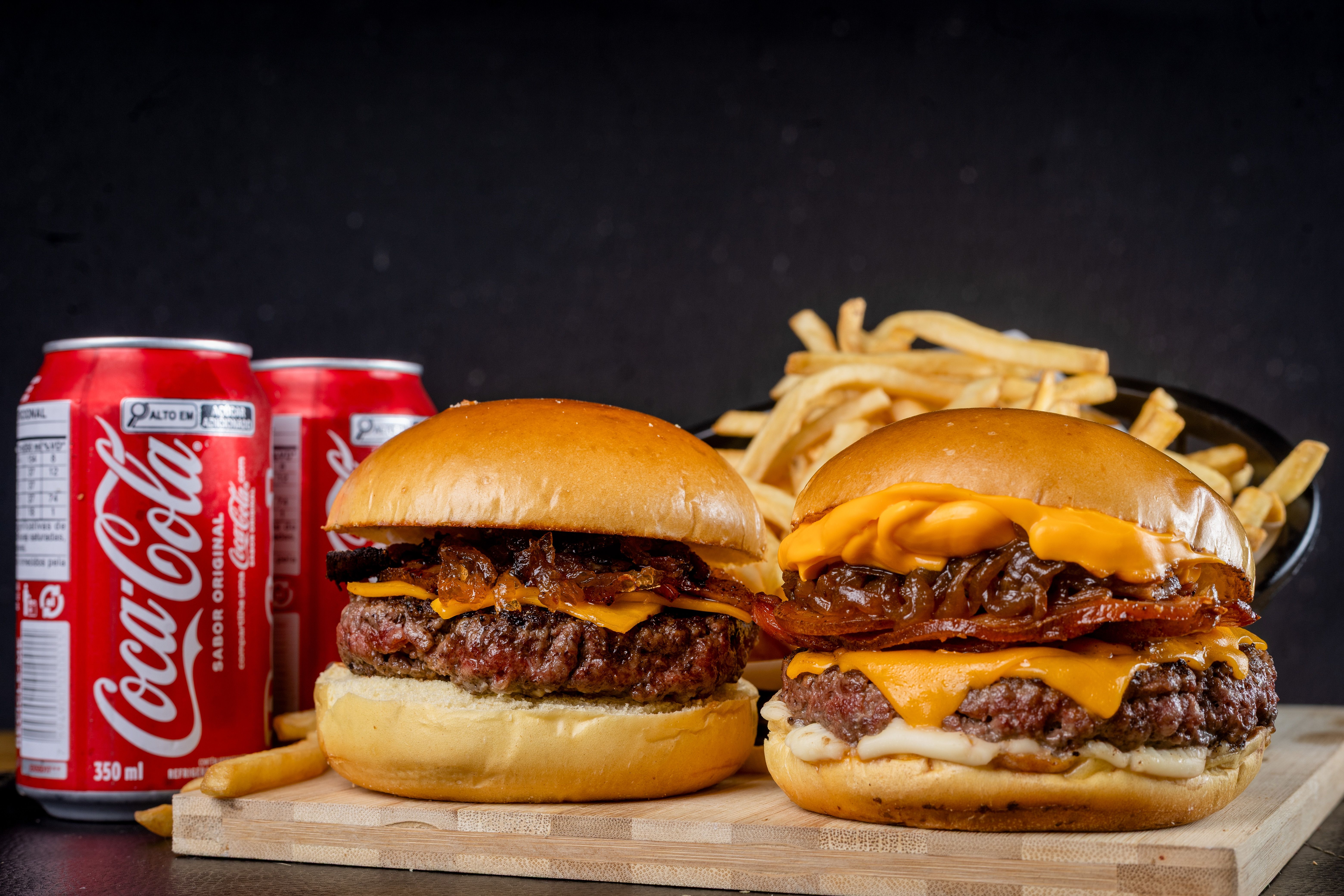 Juicy Cheeseburgers with Fries and Soda · Free Stock Photo