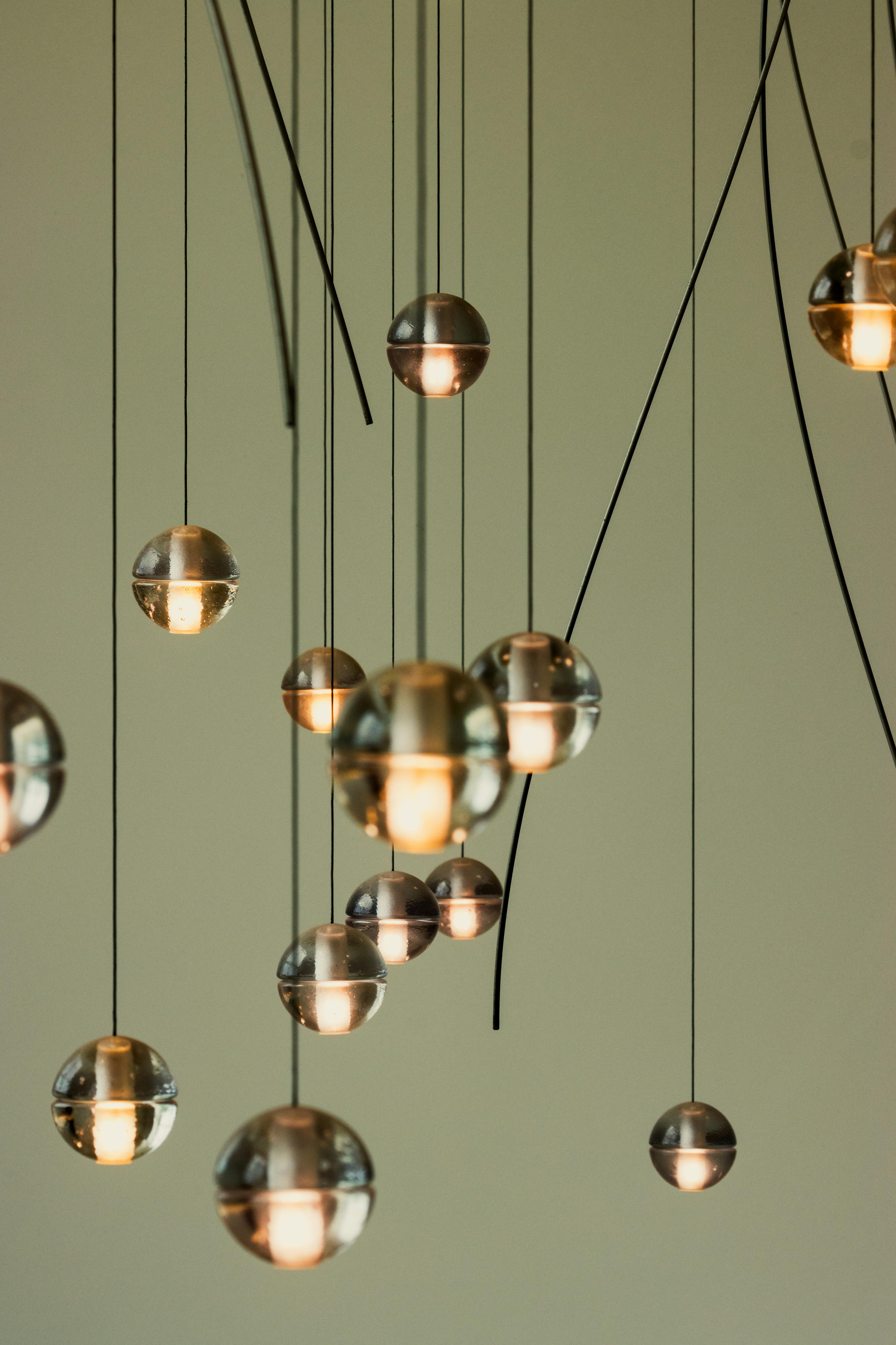 Modern Pendant Lighting Installation · Free Stock Photo