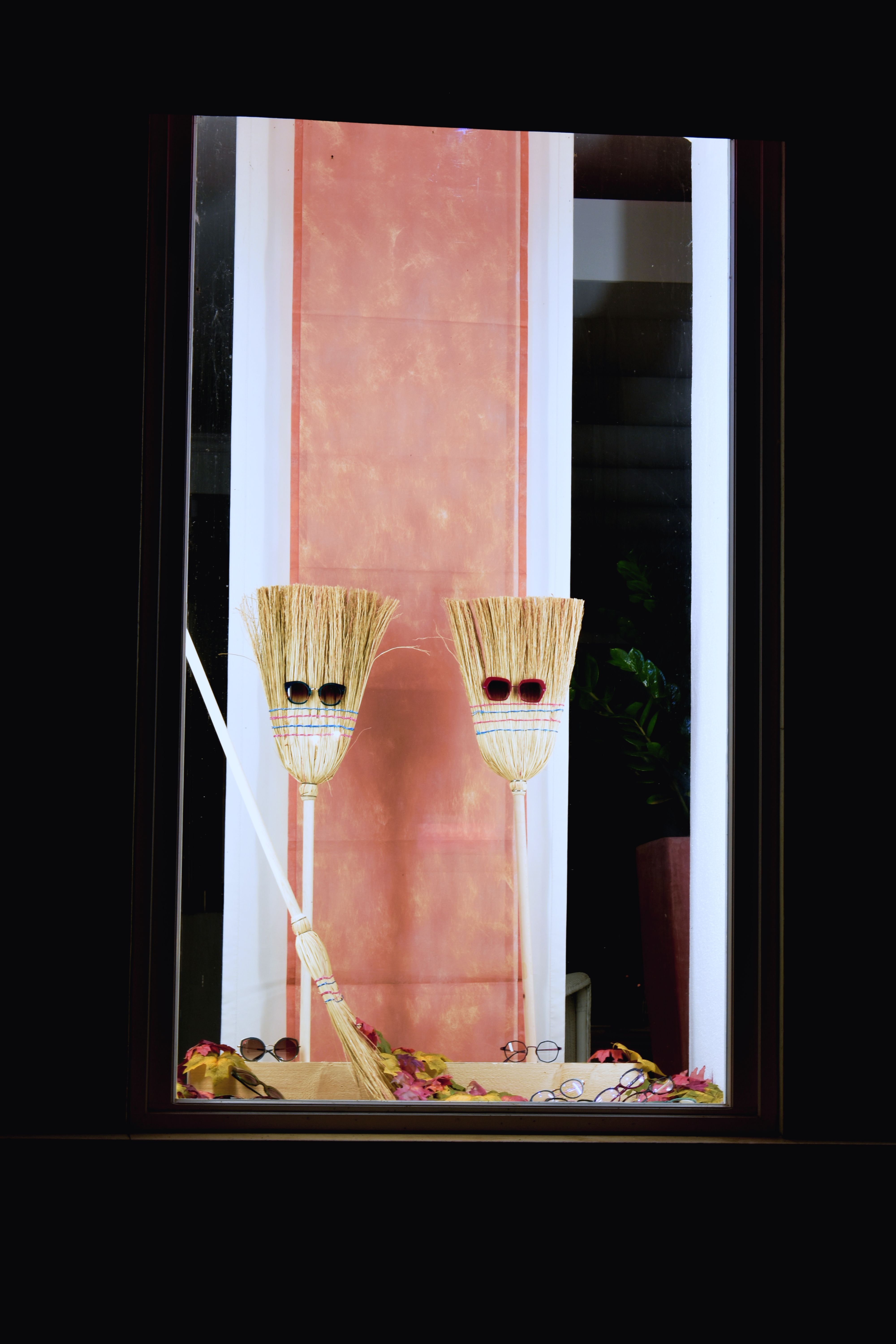 Two Brooms with Sunglasses · Free Stock Photo