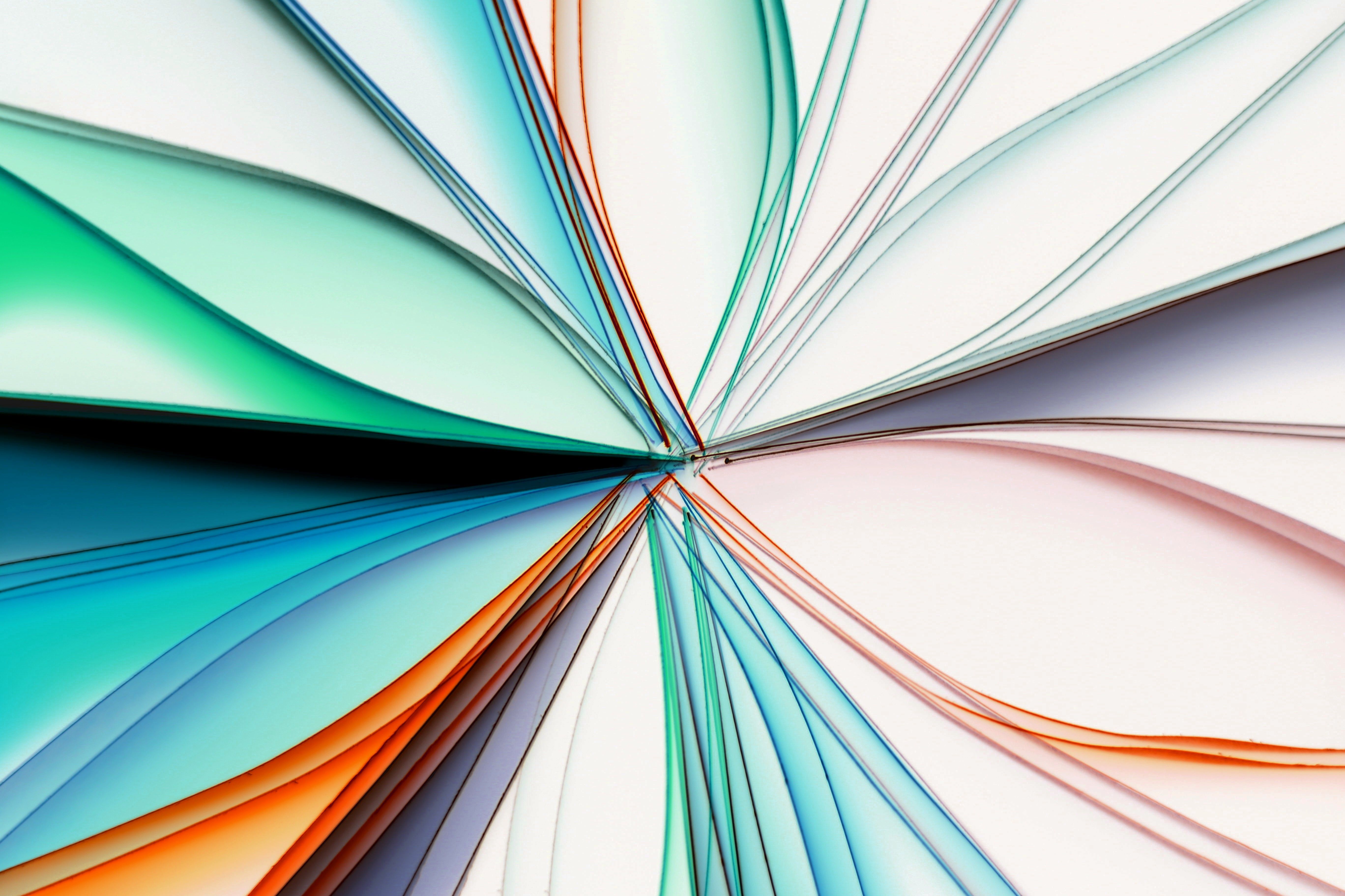 Colorful Abstract Pattern with Curved Shapes · Free Stock Photo