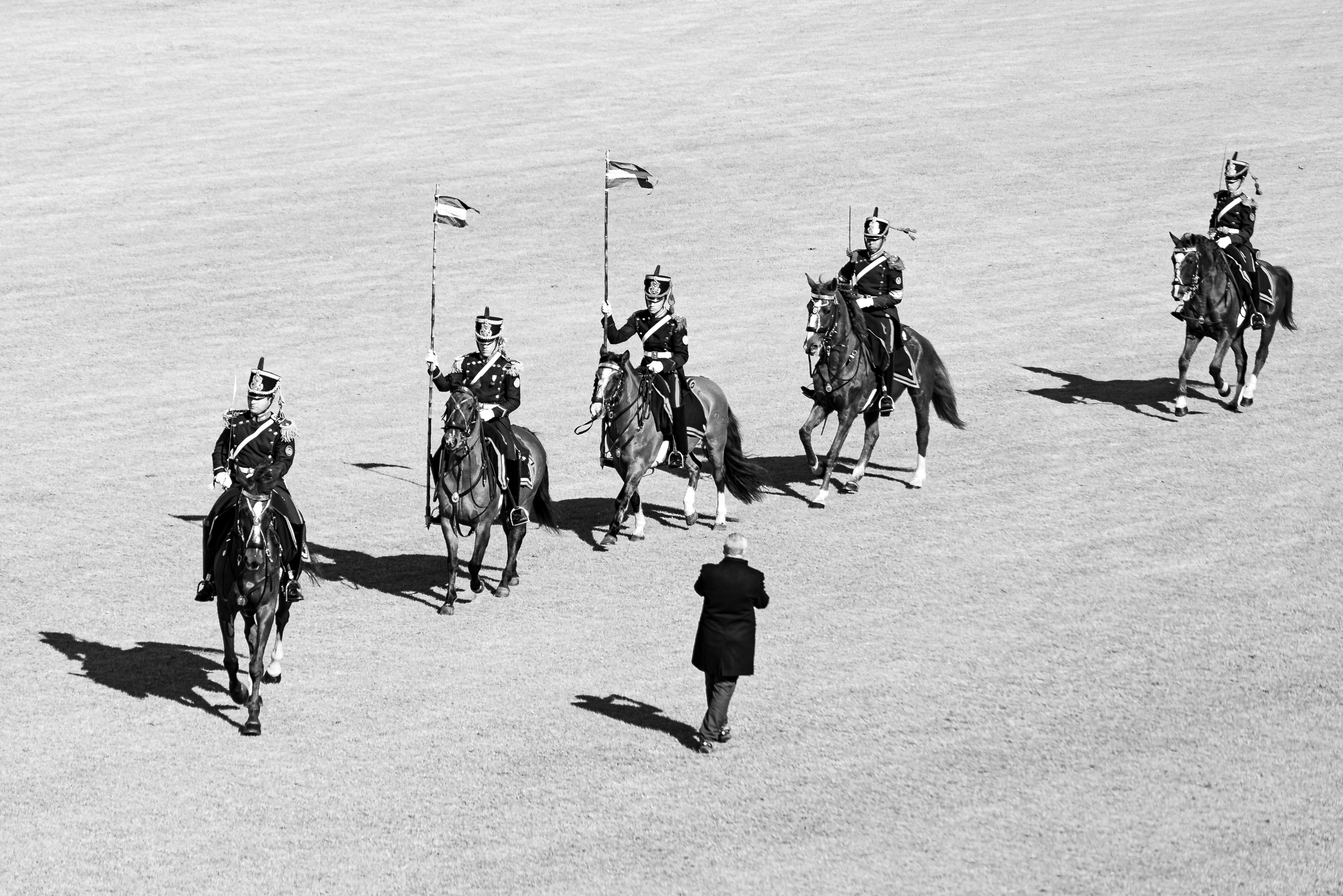 Marching Cavalry in Formation Viewed from Above · Free Stock Photo